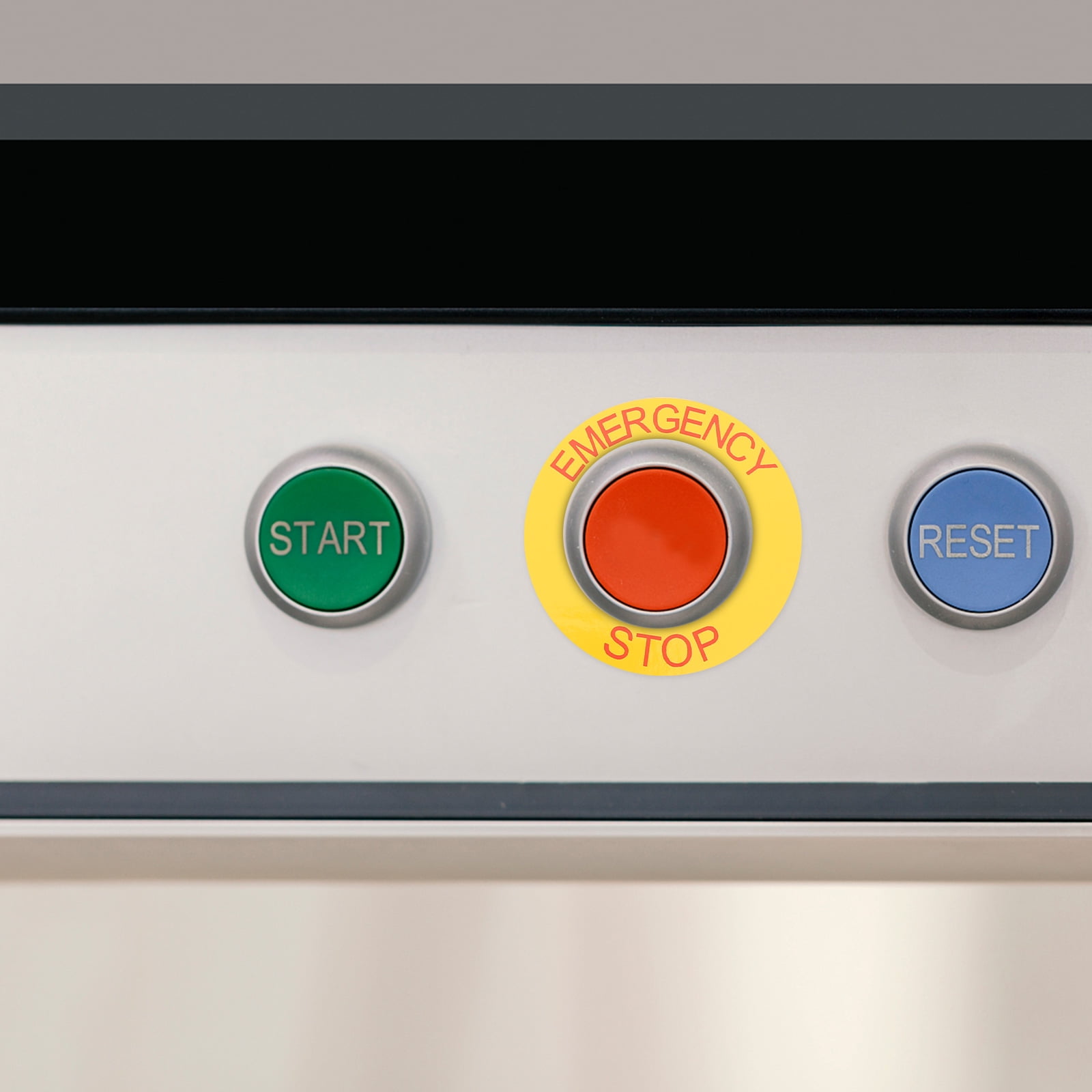 HAKIDZEL 10pcs Emergency Stop Stickers Warning Labels For Industrial ...