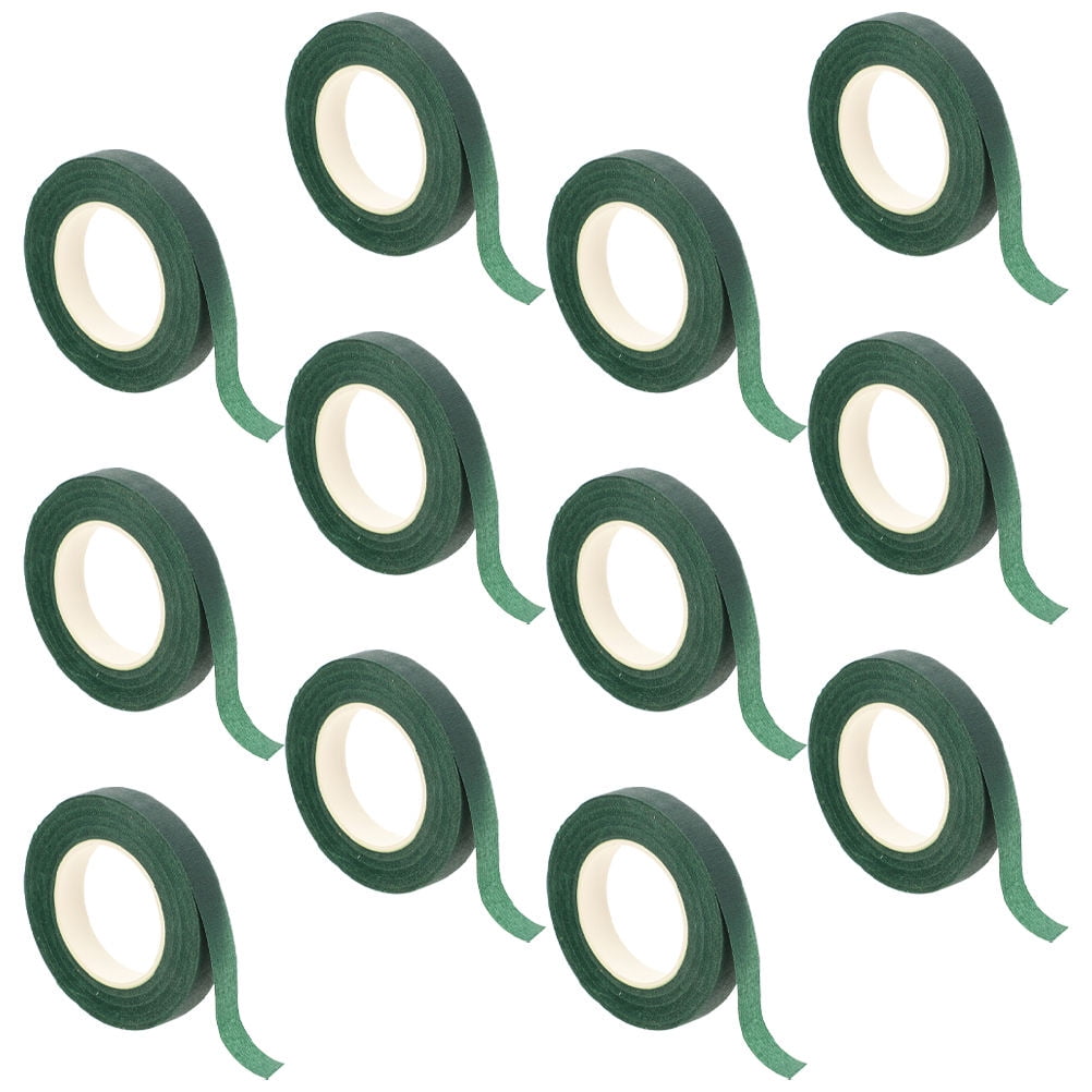 HAKIDZEL 12 Rolls Dark Green Floral Tapes for Flower Stem Wrapping and ...