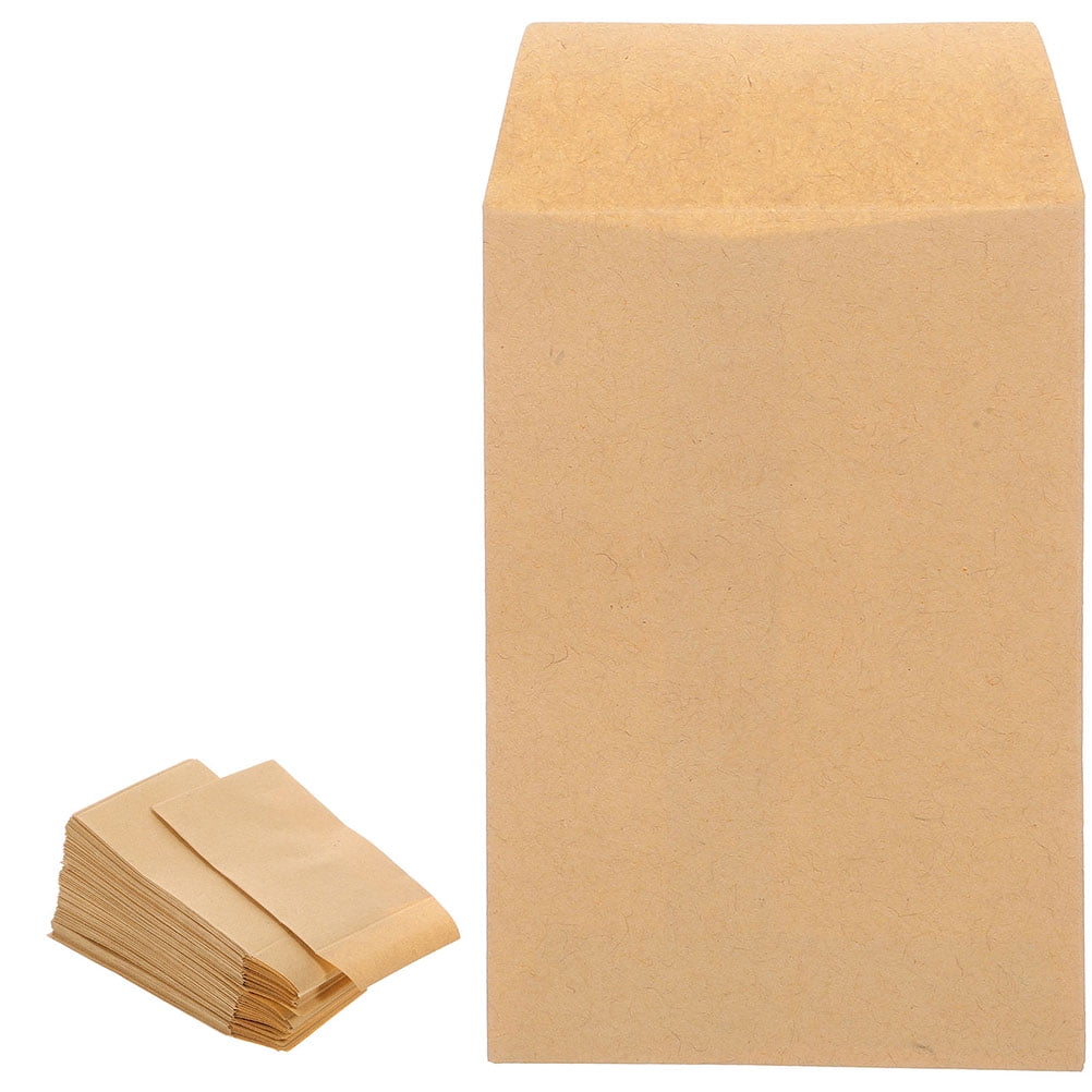 HAKIDZEL Blank Storage Envelopes Khaki Kraft Paper 120Pcs 4.32X2.36In ...