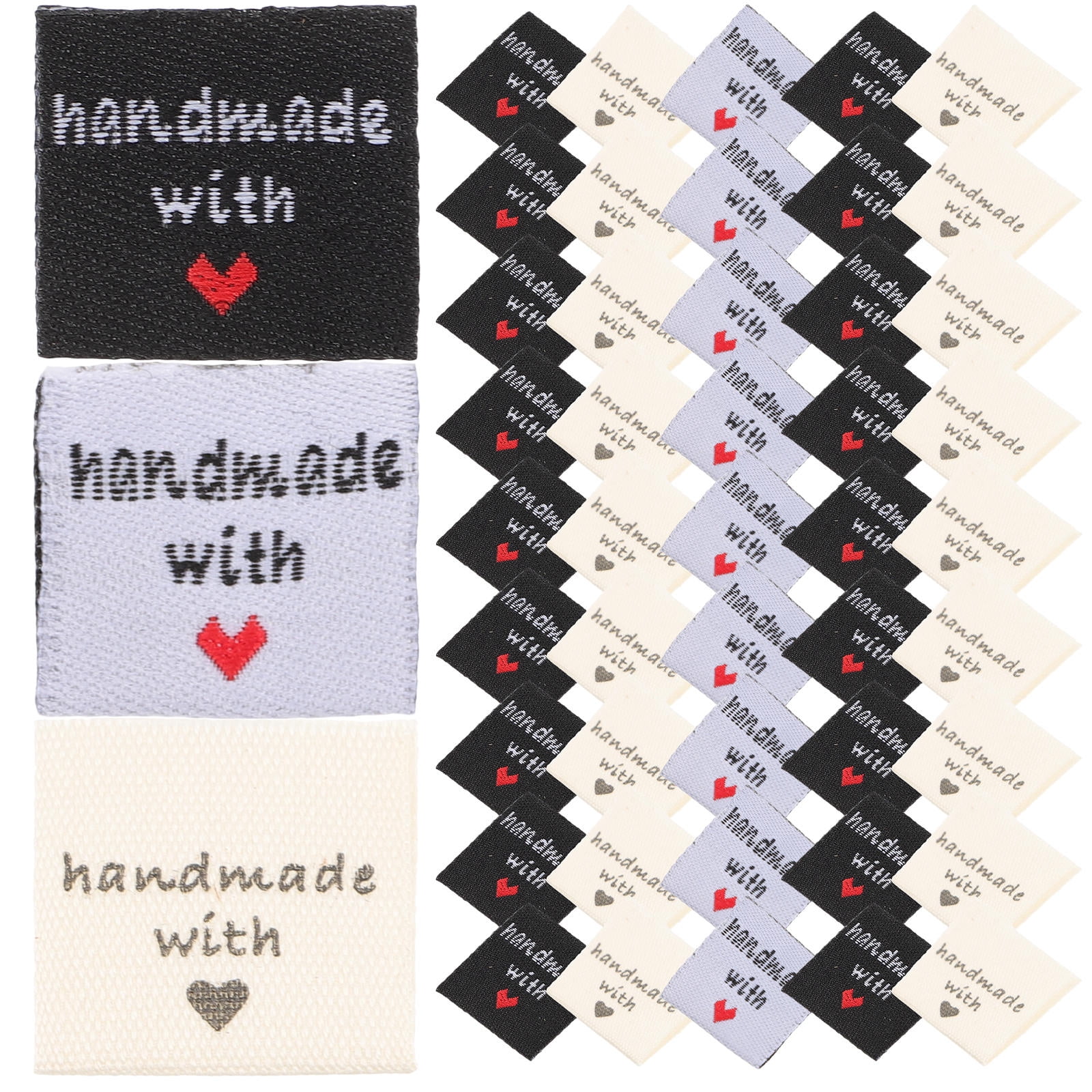 HAKIDZEL 150Pcs Black Coat Collar Label for Hats Bags and Handicraft ...