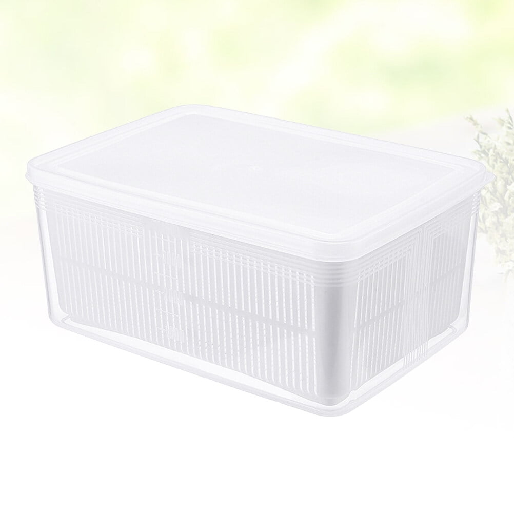 HAKIDZEL 1Pack Rectangular Plastic Storage Box for Fridge Containers ...