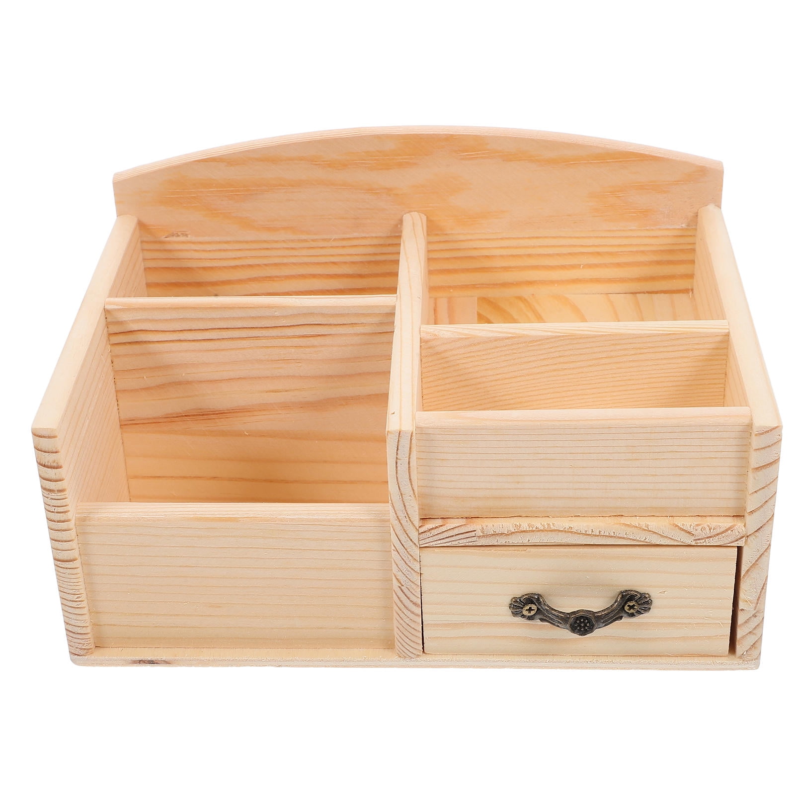HAKIDZEL 1Pack Wooden Rectangular Storage Holder for Office Desk ...
