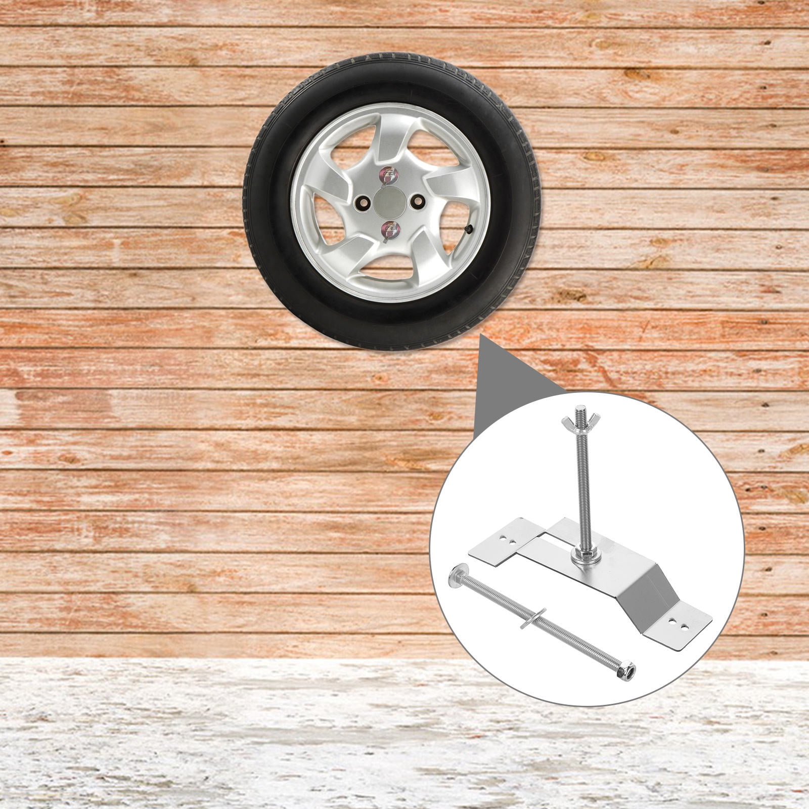 HAKIDZEL 1Pcs Wall-Mounted Spare Tire Carrier for Truck Bed and Trailer ...