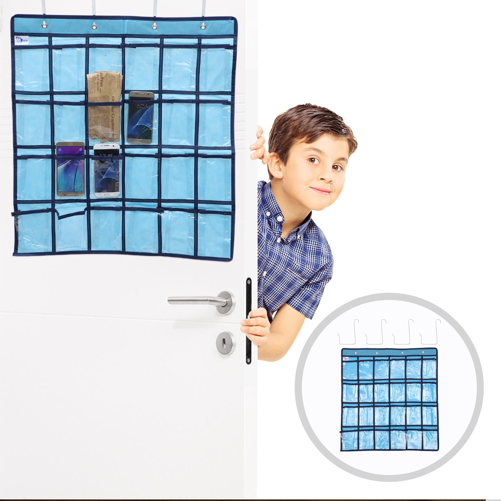 HAKIDZEL 1Set Clear Pocket Chart for Cell Phones and Business Cards in ...