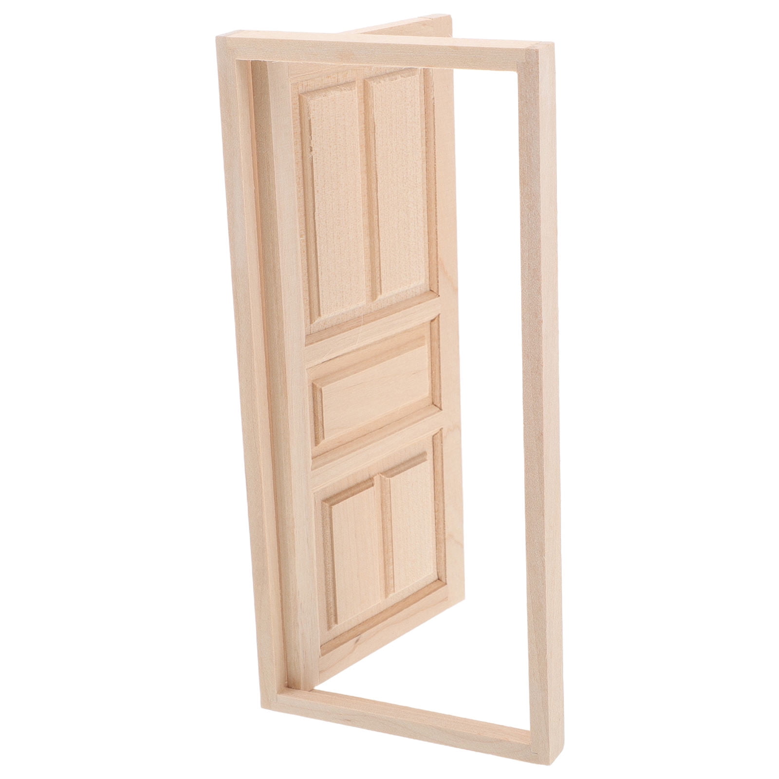 HAKIDZEL 1Set Miniature Wooden Dollhouse Door Khaki 6.6X3.1X0.4In ...
