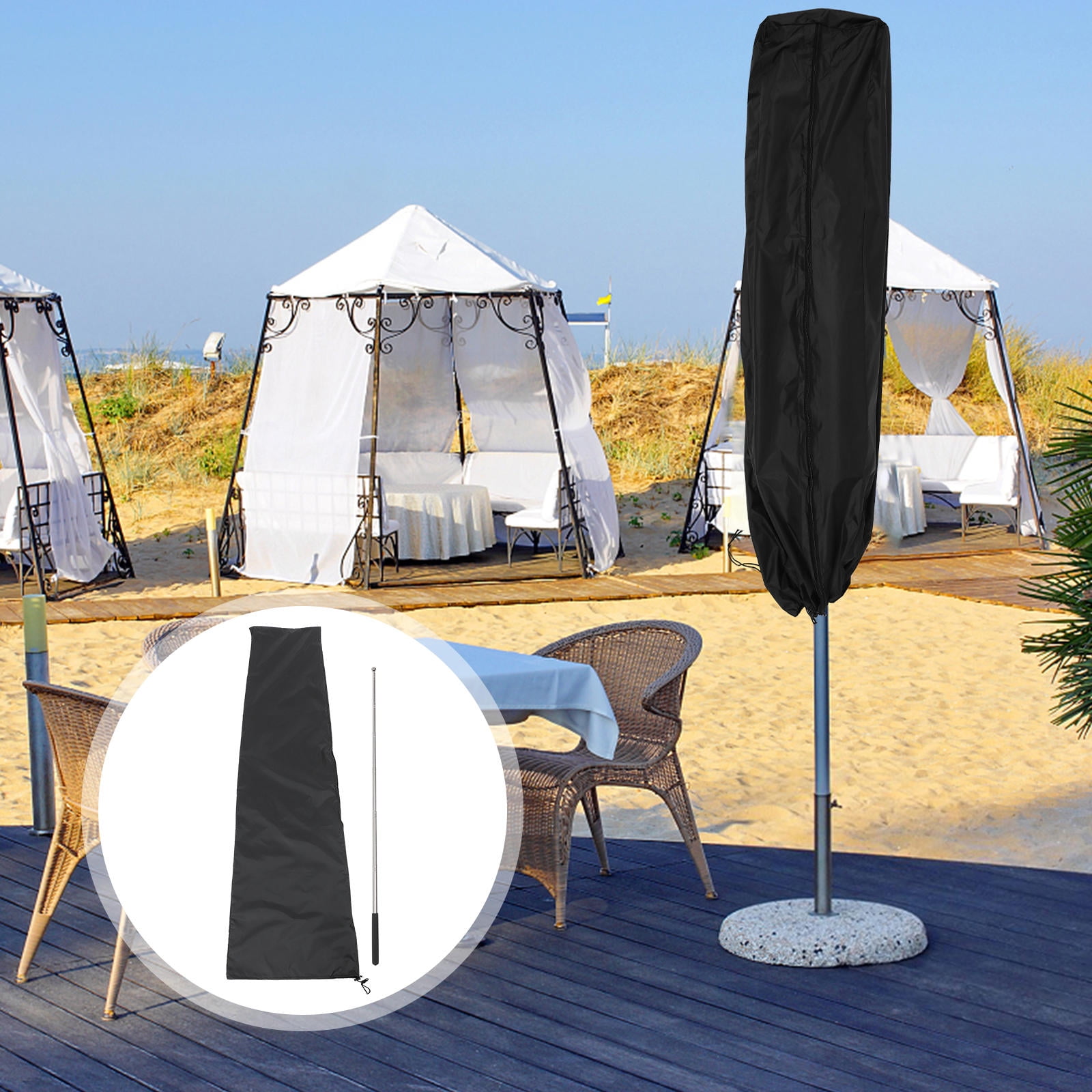 HAKIDZEL 1Set Patio Umbrella Cover Waterproof Outdoor Umbrella ...