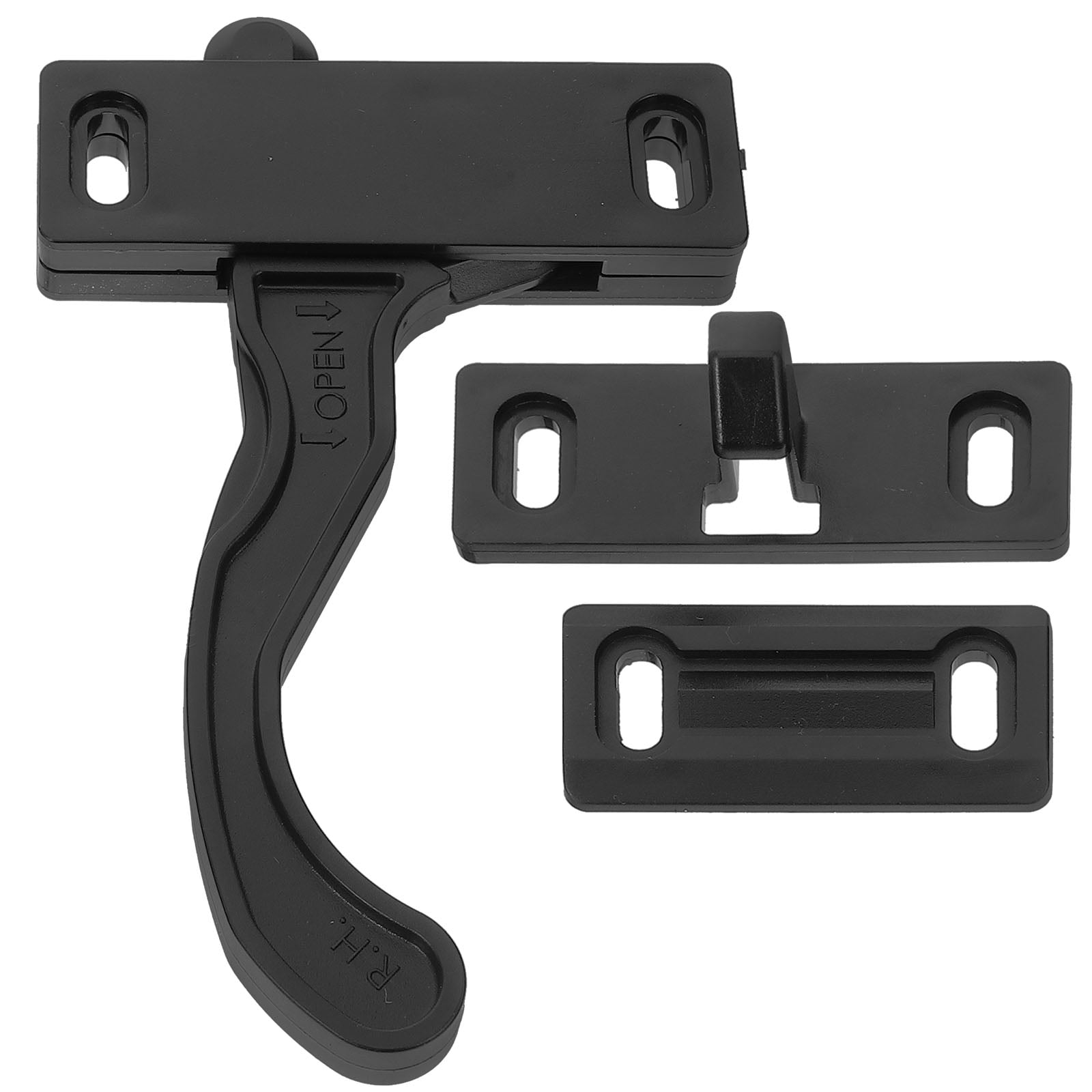 HAKIDZEL 1Set RV Screen Door Latch Black Plastic Alloy Square Locking ...