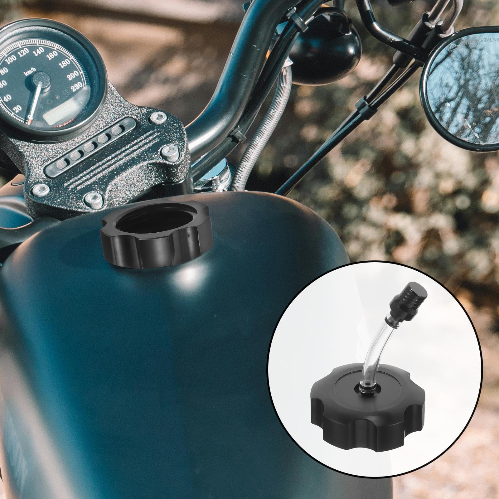 HAKIDZEL 1Set Sturdy Iron Gas Cap Motorcycle Enhances Combustion Round ...