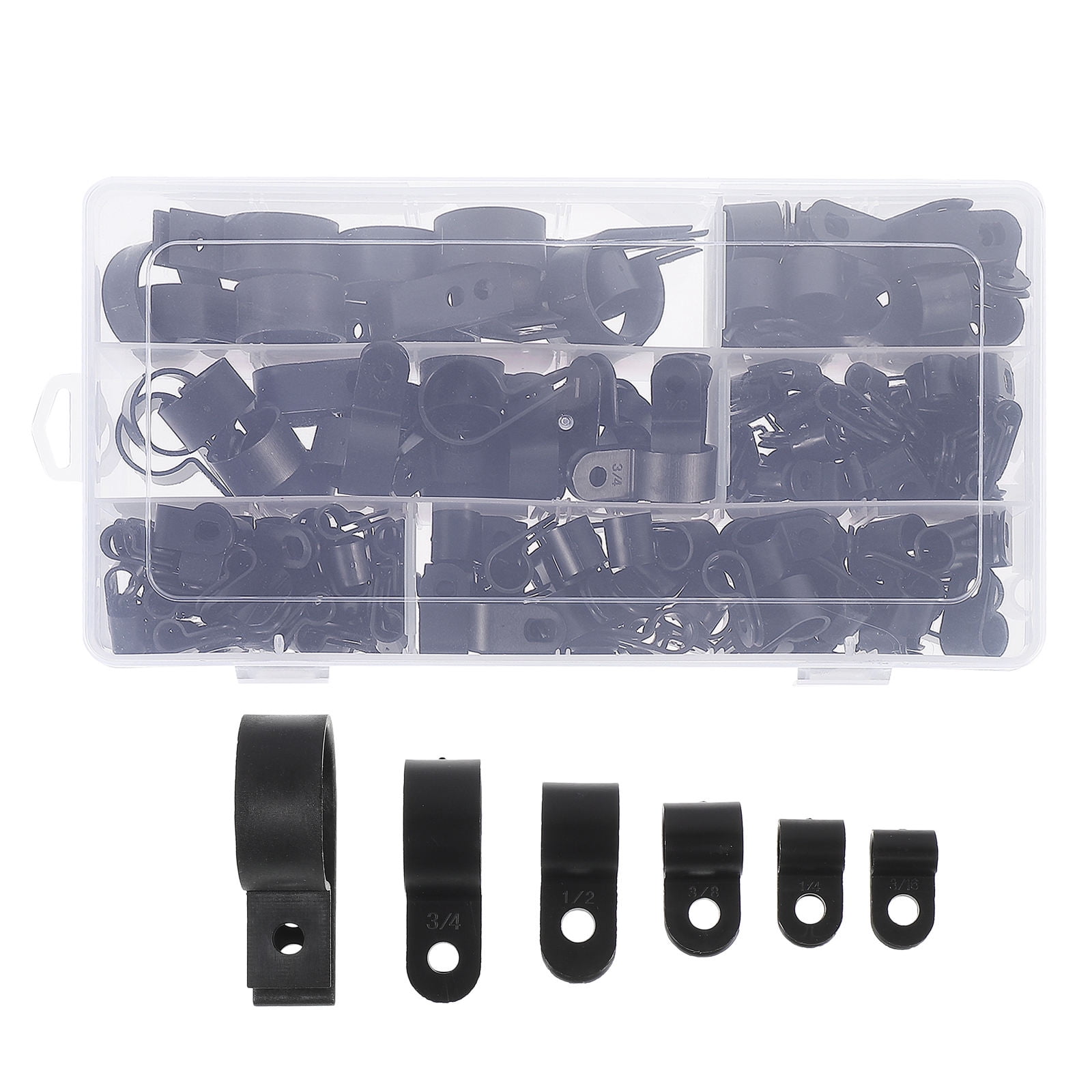 HAKIDZEL 200pcs Nylon R-Type Wire Holders for Cords in Home Environment ...