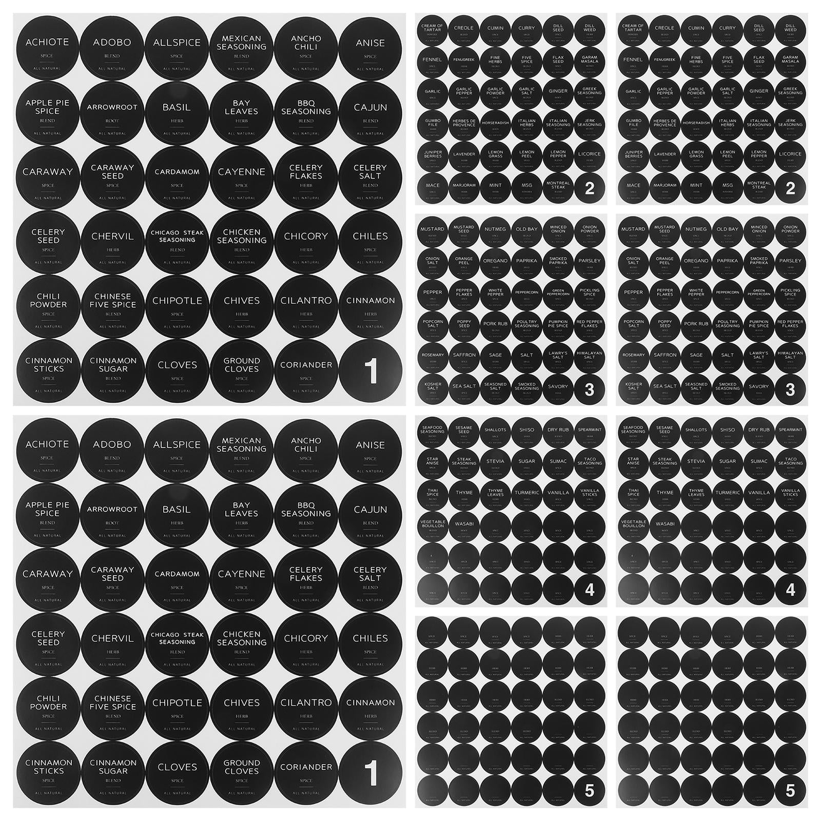 HAKIDZEL Jar Seal Sticker Storage Container Labels Simple Sheets ...