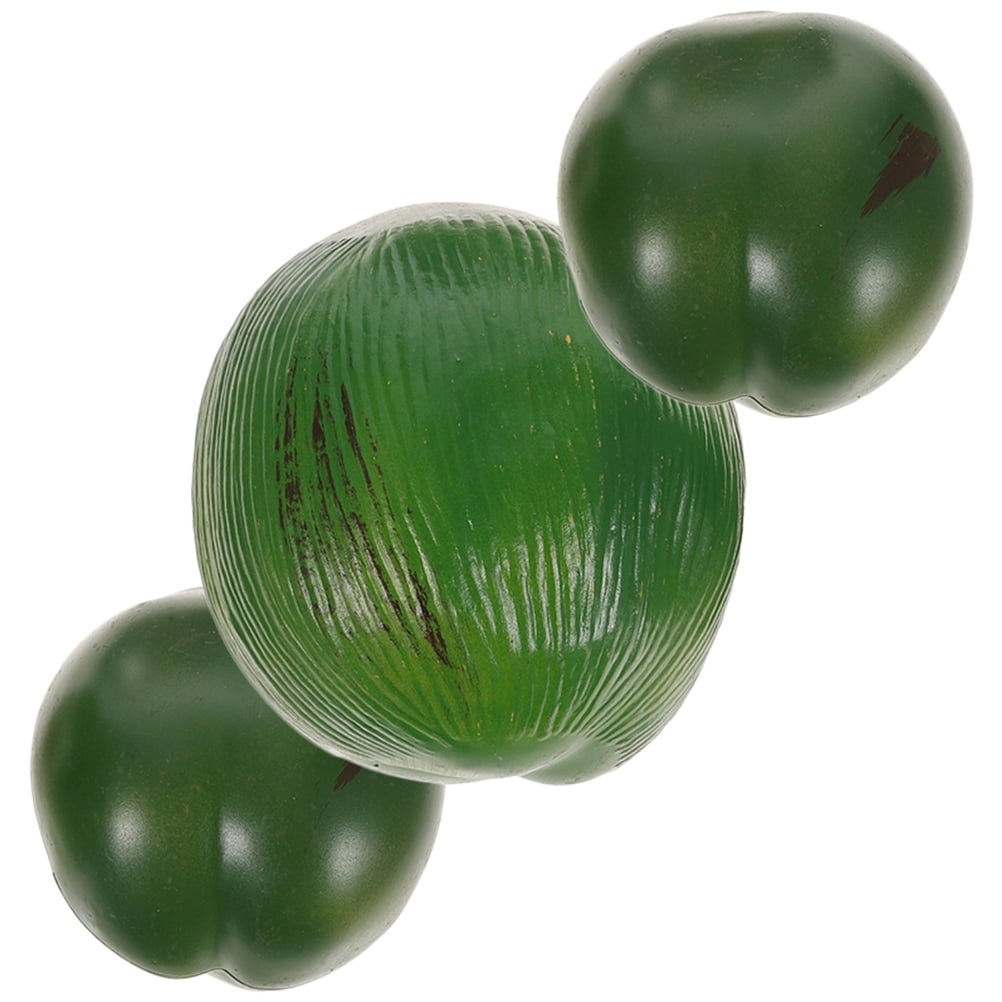 HAKIDZEL 3Pcs Artificial Coconut for Tropical Birthday Decorations and ...