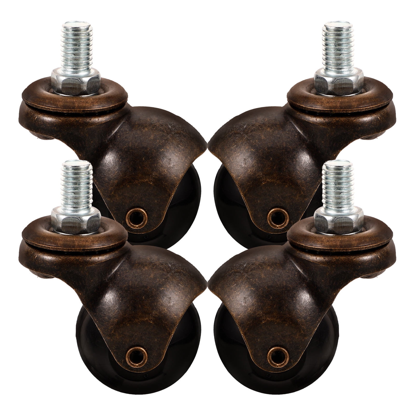 HAKIDZEL 4Pcs Dark Brown Spherical Replacement Caster Wheels for Home ...