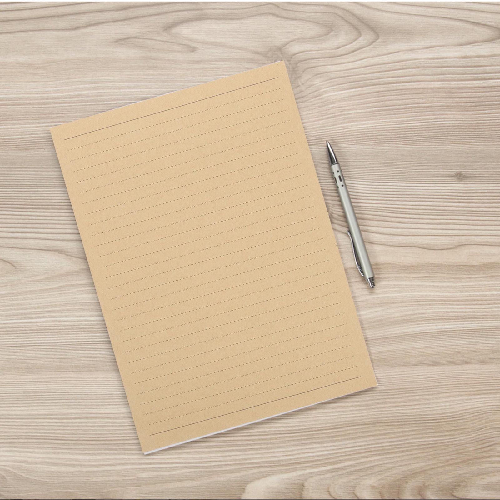 HAKIDZEL 50 Sheets Letter Writing Paper With Light Brown For ...
