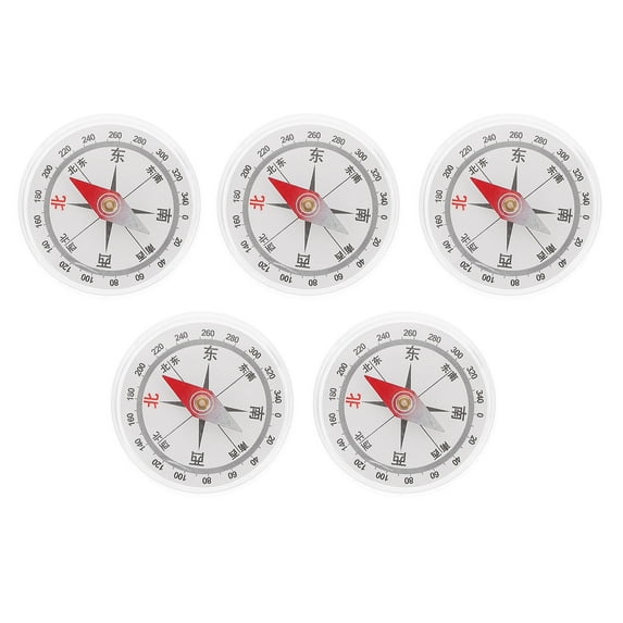 HAKIDZEL 5pcs Little Compass Plastic Flat Bottom Direction Finding for ...