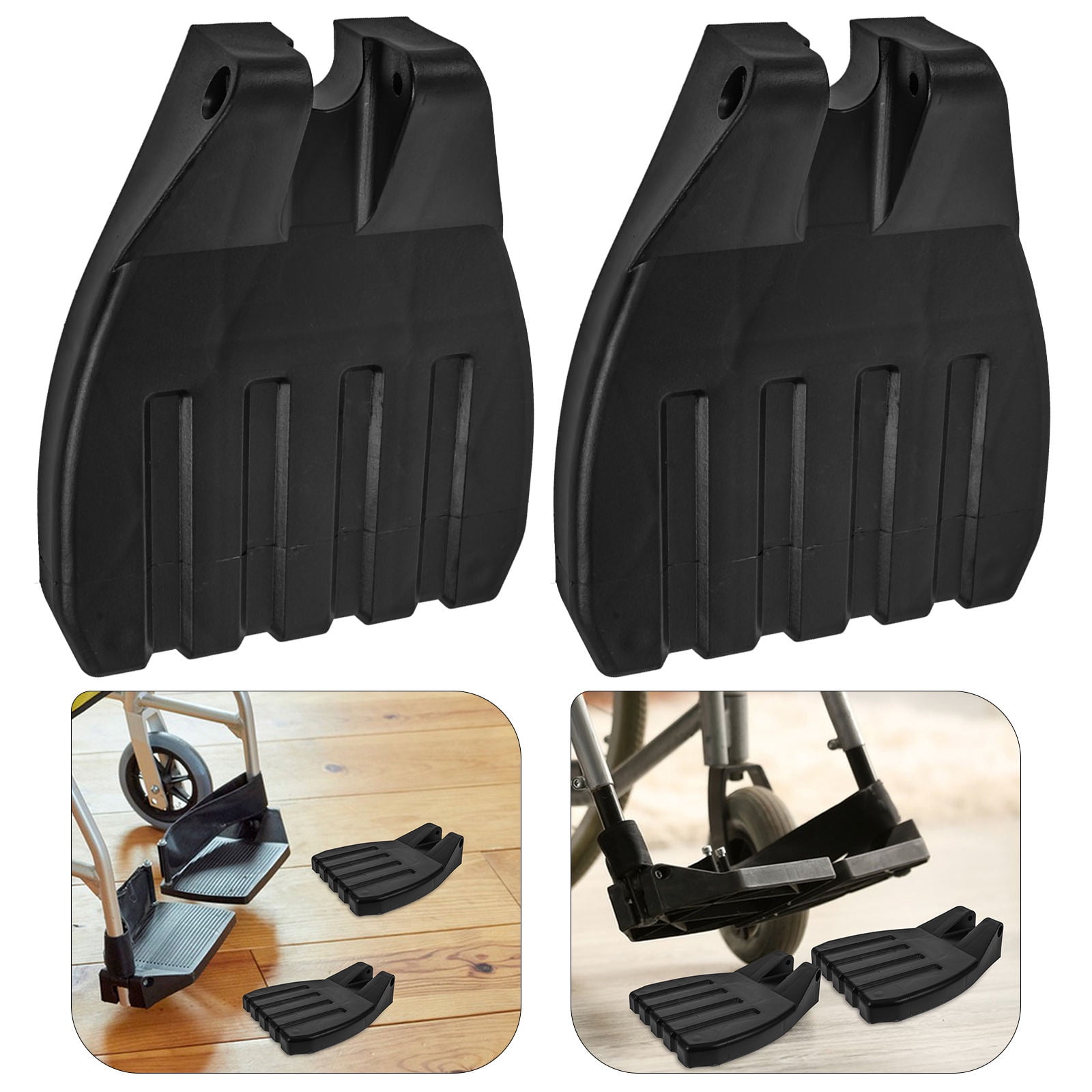 HAKIDZEL Black Wheelchair Foot Rest Replacement with Easy Installation ...