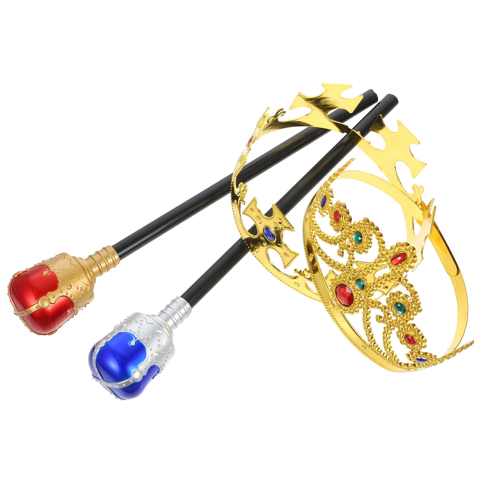 HAKIDZEL King Crowns and Queen Crowns Costume Accessories Plastic 1 Set ...
