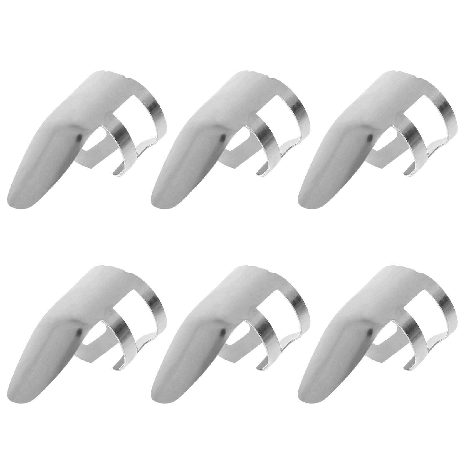 HAKIDZEL Guitar Finger Picks 6Pack Stainless Fingers Enhance Sound ...