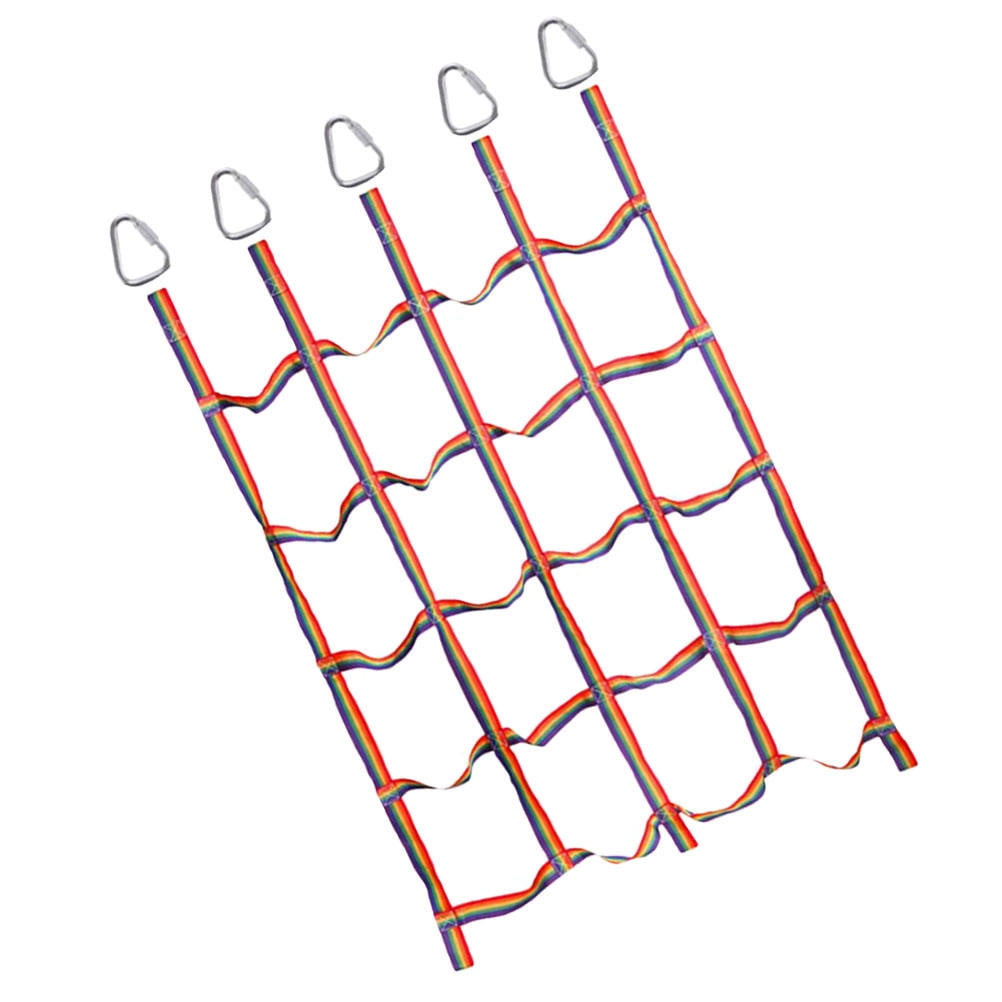 HAKIDZEL Kids Indoor Climbing Net 1 *72*0.4in Rainbow Multi Metal ...