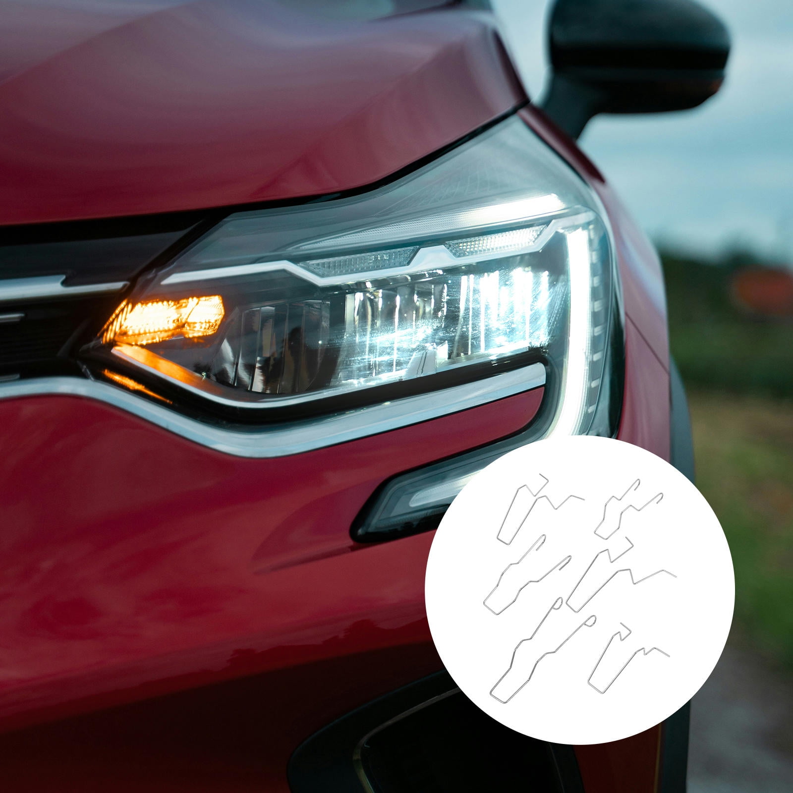 HAKIDZEL Metal Silver Headlight Bulb Retainers 6Pcs for Enhanced Safety ...