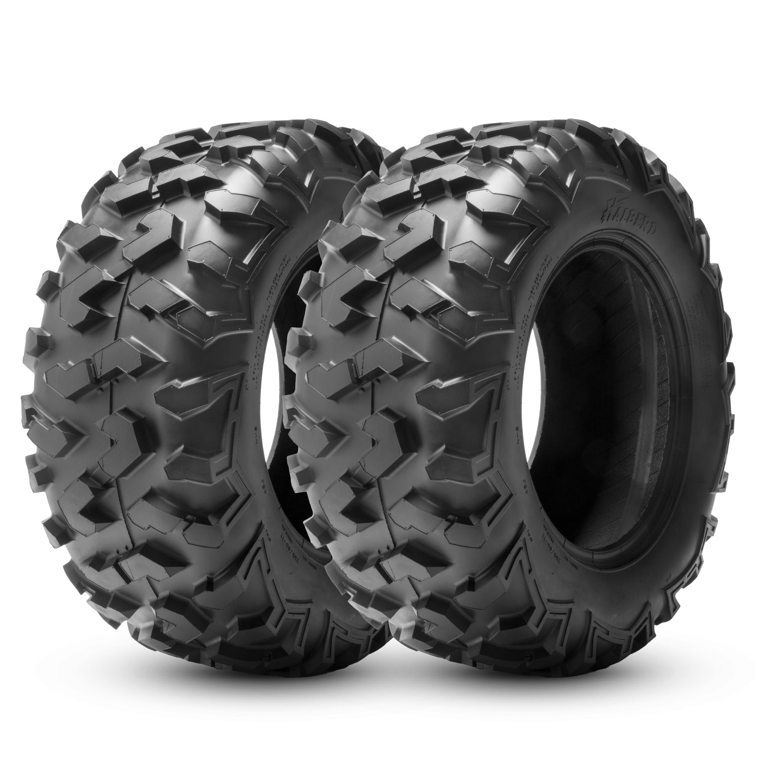 HALBERD 25x10-12 ATV UTV Off-Road Rear Tires, 6PR, Set of 2, Tread Depth: 17mm, Max Load: 420 ...