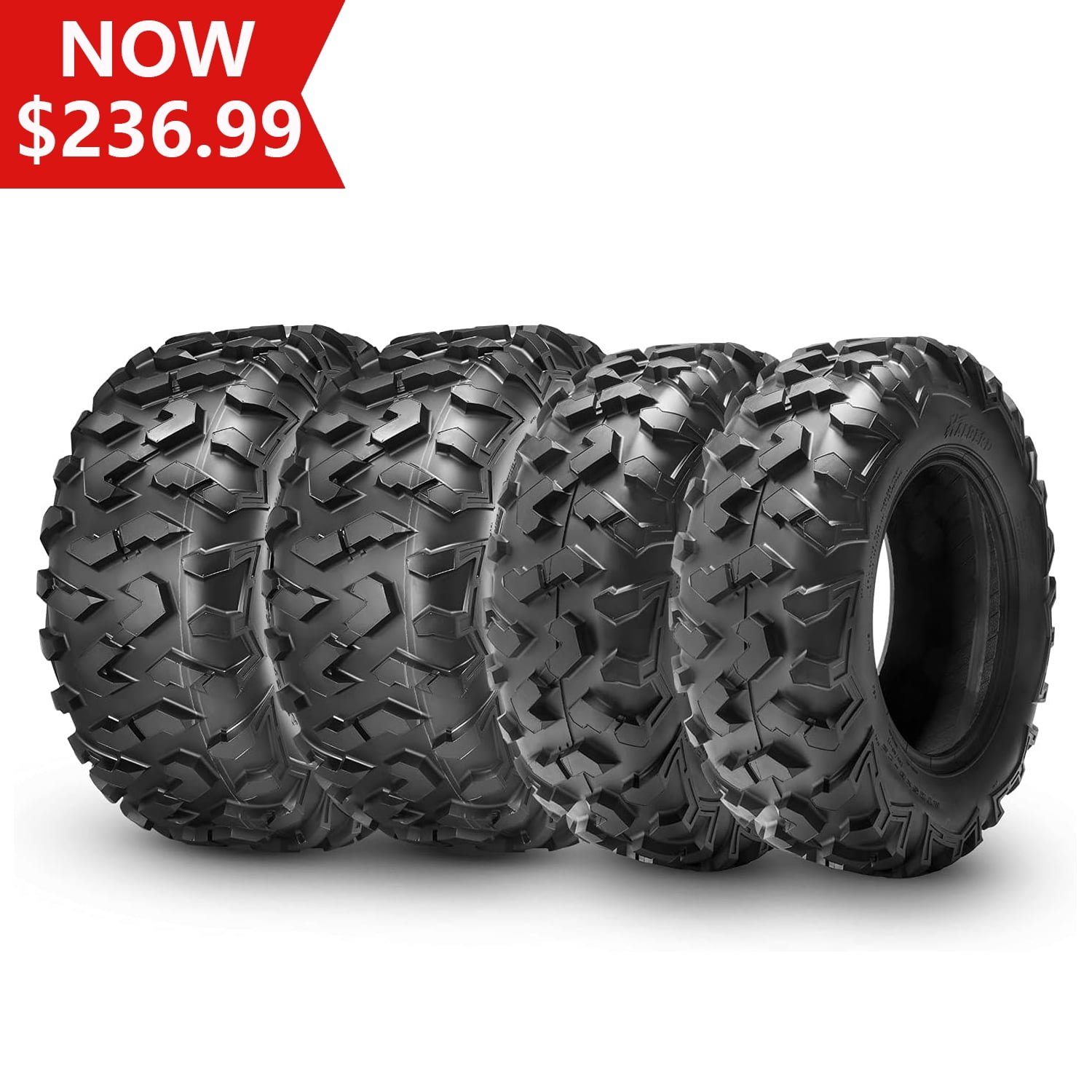 HALBERD 25x8-12 25x10-12 ATV Tires 6PR All Terrain 4 Tubeless Off Road Tires Set of 4 - Walmart.com