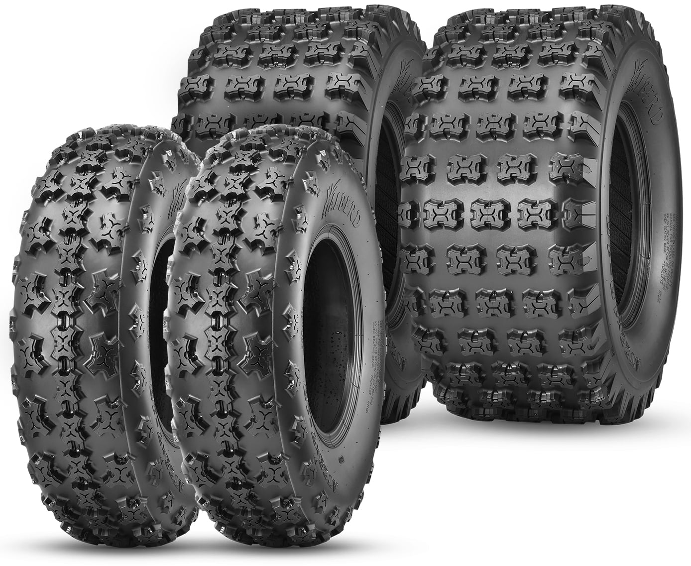 HALBERD ATV UTV Tires 21x7-10 Front & 20x10-9 Rear Sport Quad ATV Tires ...