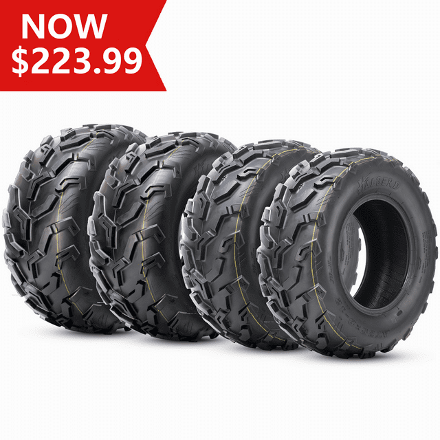 HALBERD All Terrain ATV UTV Tires 25x8-12 Front & 25x10-12 Rear /6 PR ...