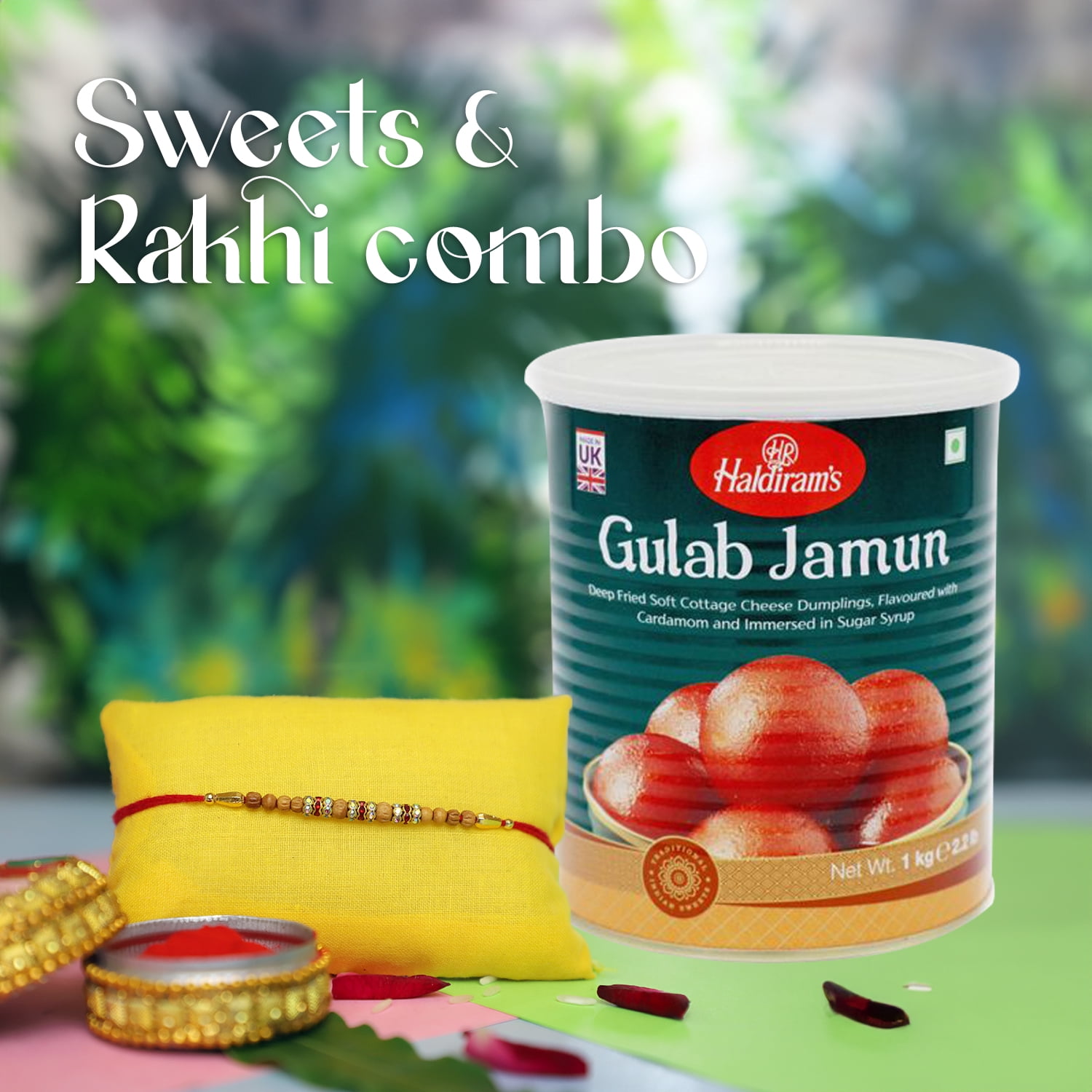 HALDIRAM'S Gulab Jamun with Rakhi Combo A6 | Rakhi for Brother with ...