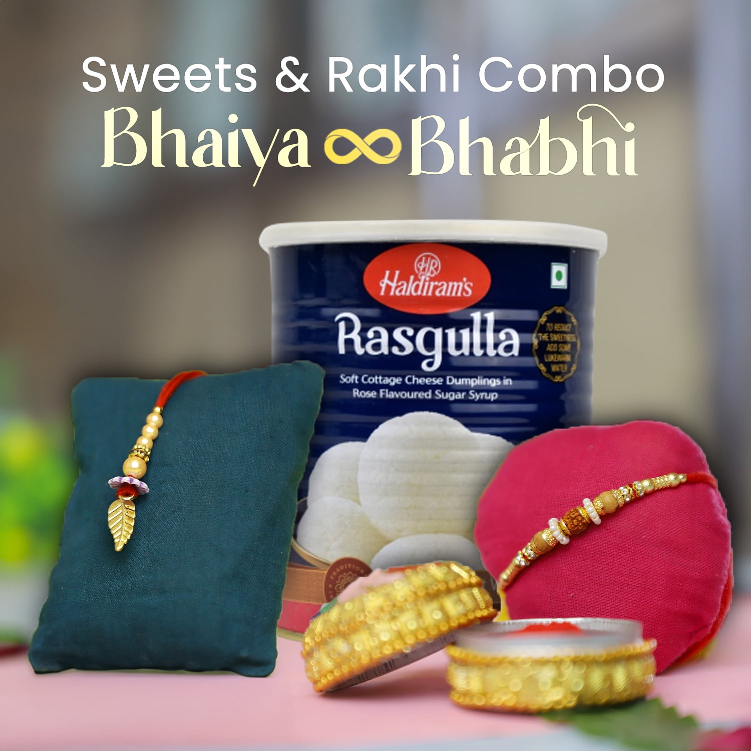 HALDIRAM'S Rasgulla with Rakhi Combo A4 B4 | Rakhi for Brother and ...