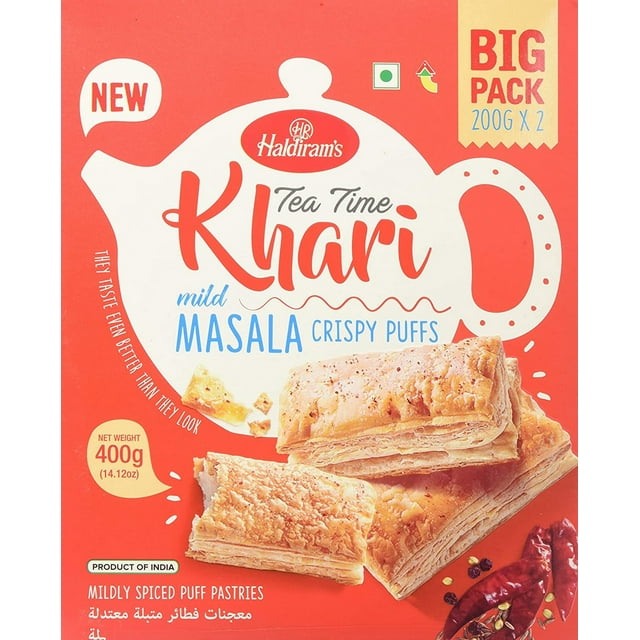 HALDIRAM'S Tea Time Khari Mild Masala Crispy Puffs - 400 Grams (14.12oz ...