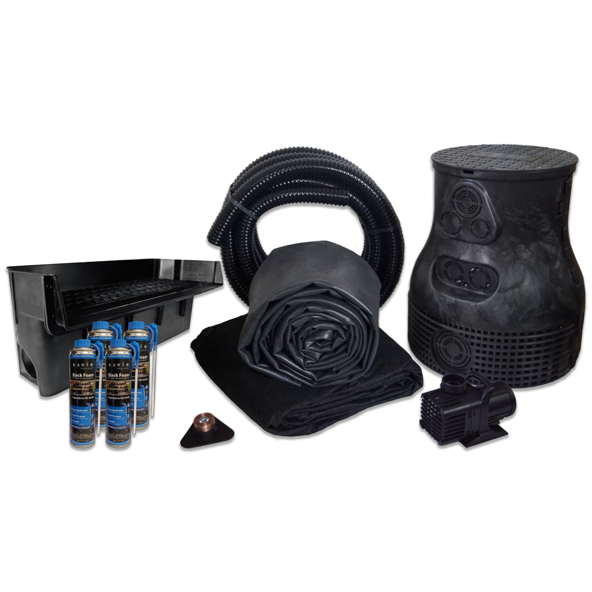 Savio Pond Free 6100 EPDM Waterfall Kit, 15 ft. x 20 ft. - Walmart ...