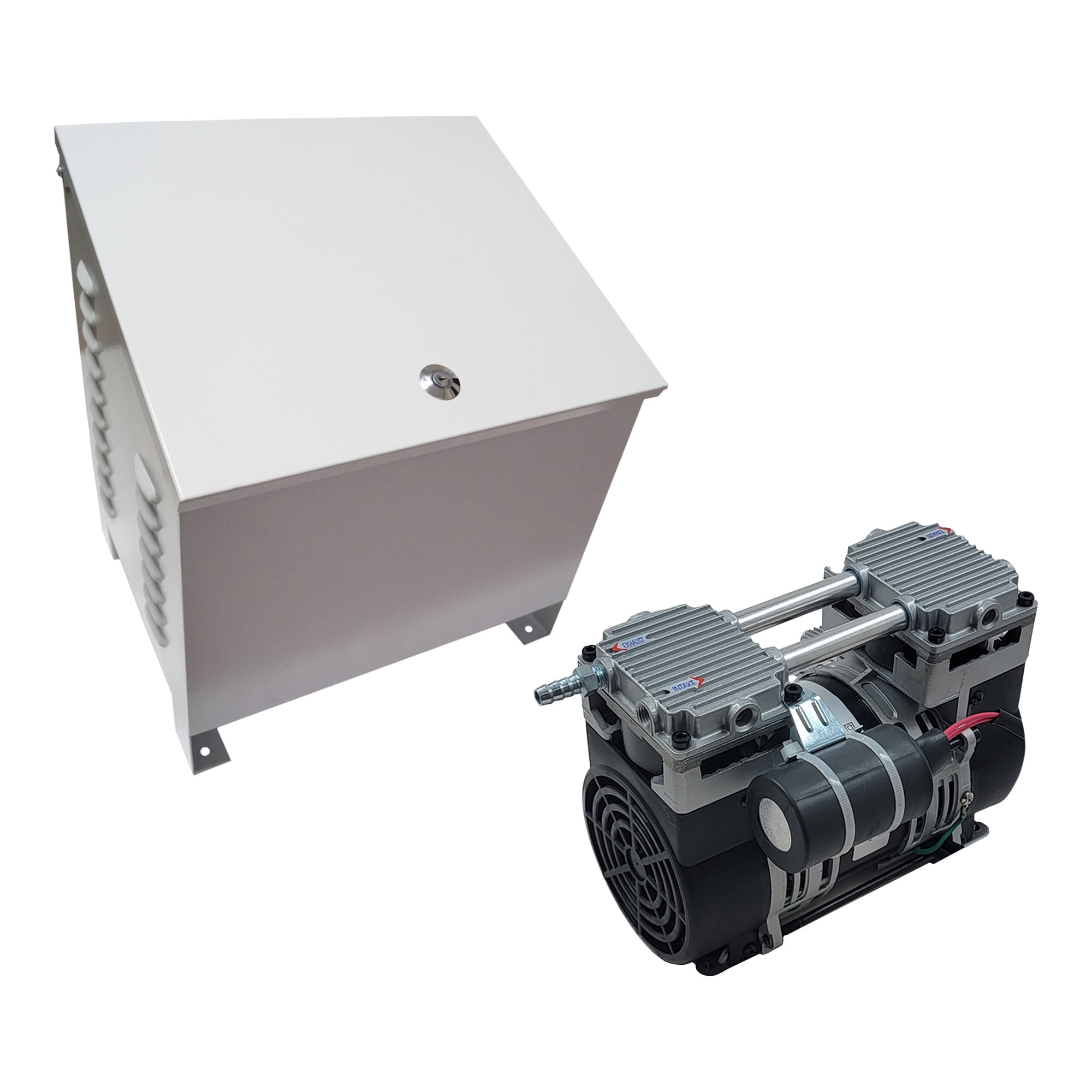 Half Off Ponds 1 HP Rocking Piston Pond Aerator Pump with Cabinet 120V ...