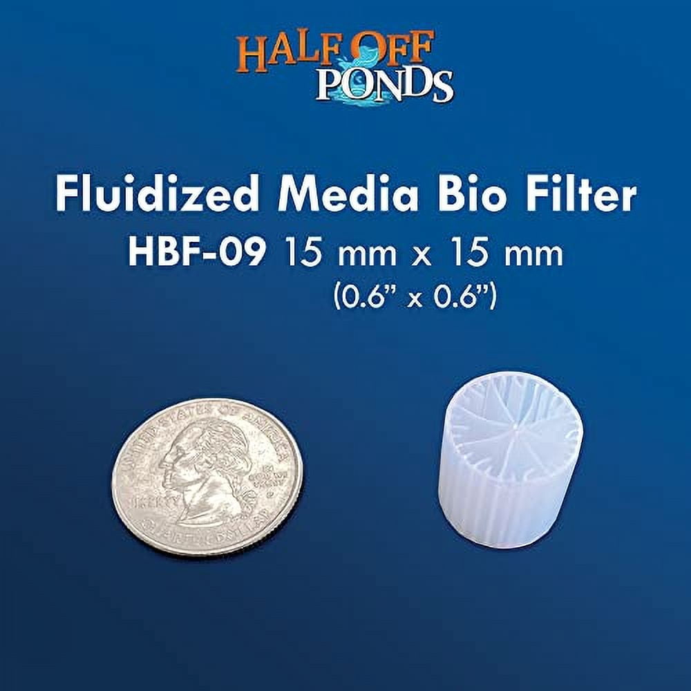 HALF OFF PONDS Fluidized Media MBBR 15mm x 15mm (0.6" x 0.6") Bio ...