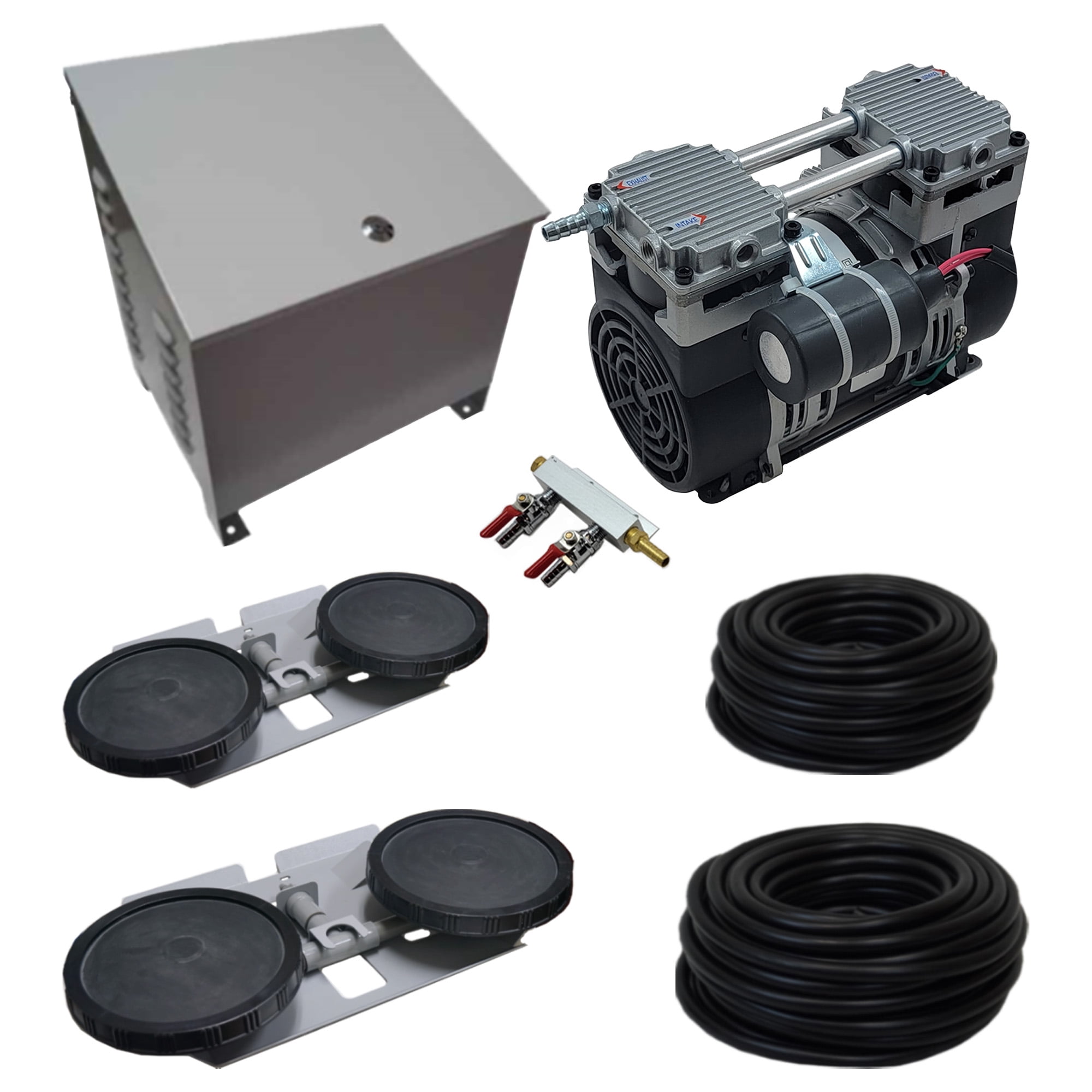 Pro Aeration System for 2 Acre Ponds & Lakes, with (2) Double Diffusers ...