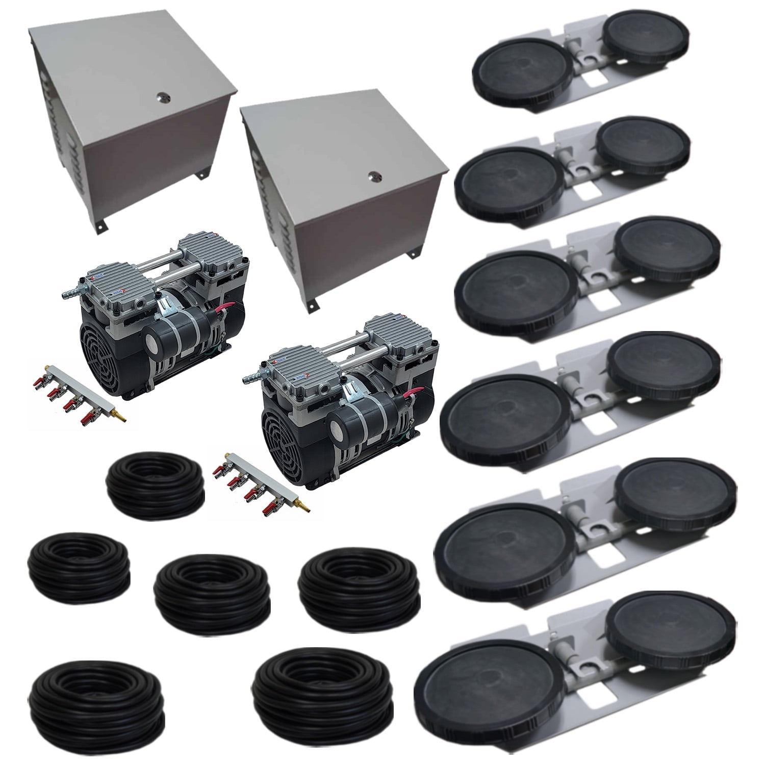 Half Off Ponds Aeration System for 6 Acre Ponds and Lakes with 6 Double ...
