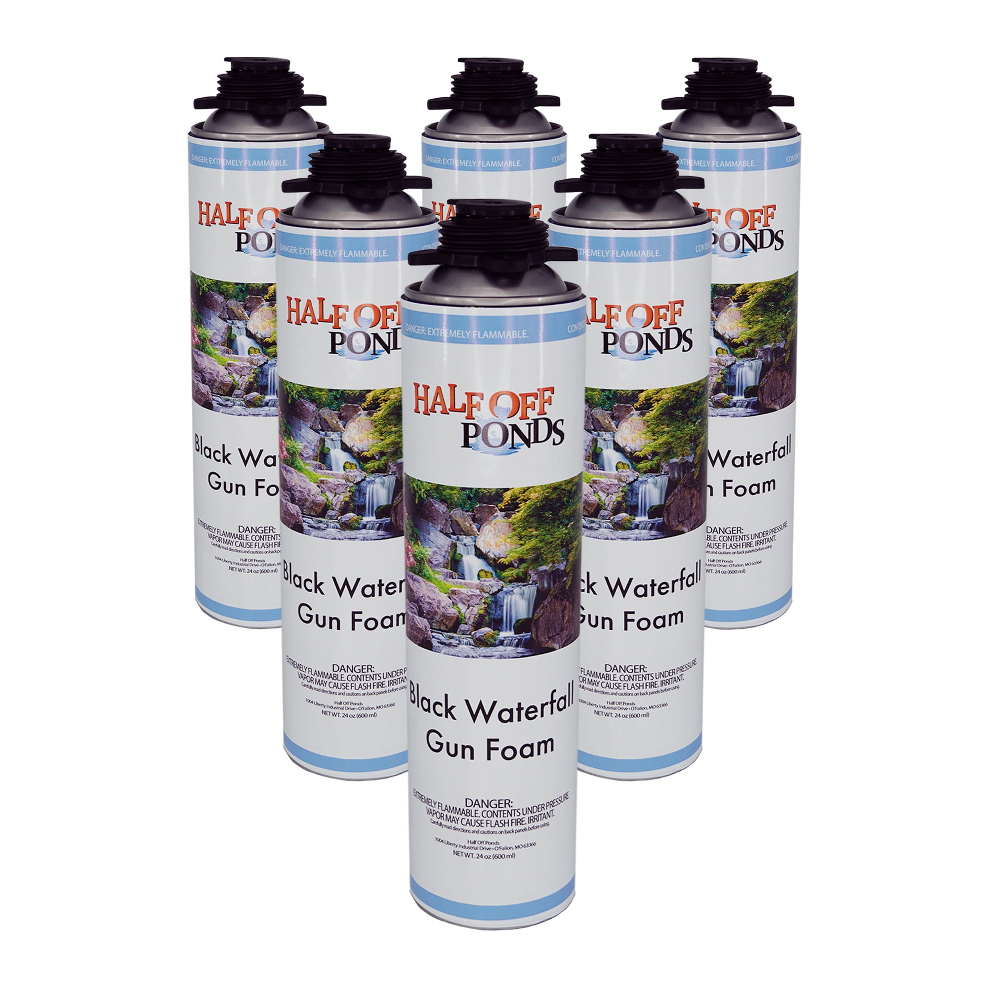 Half Off Ponds Black Waterfall Gun Foam, Expanding Pond Sealant, 24 oz ...
