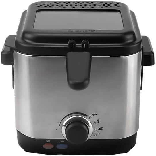 HALF SCALE Electric Immersion Fryer, Removable Fryer Basket, Adjustable ...