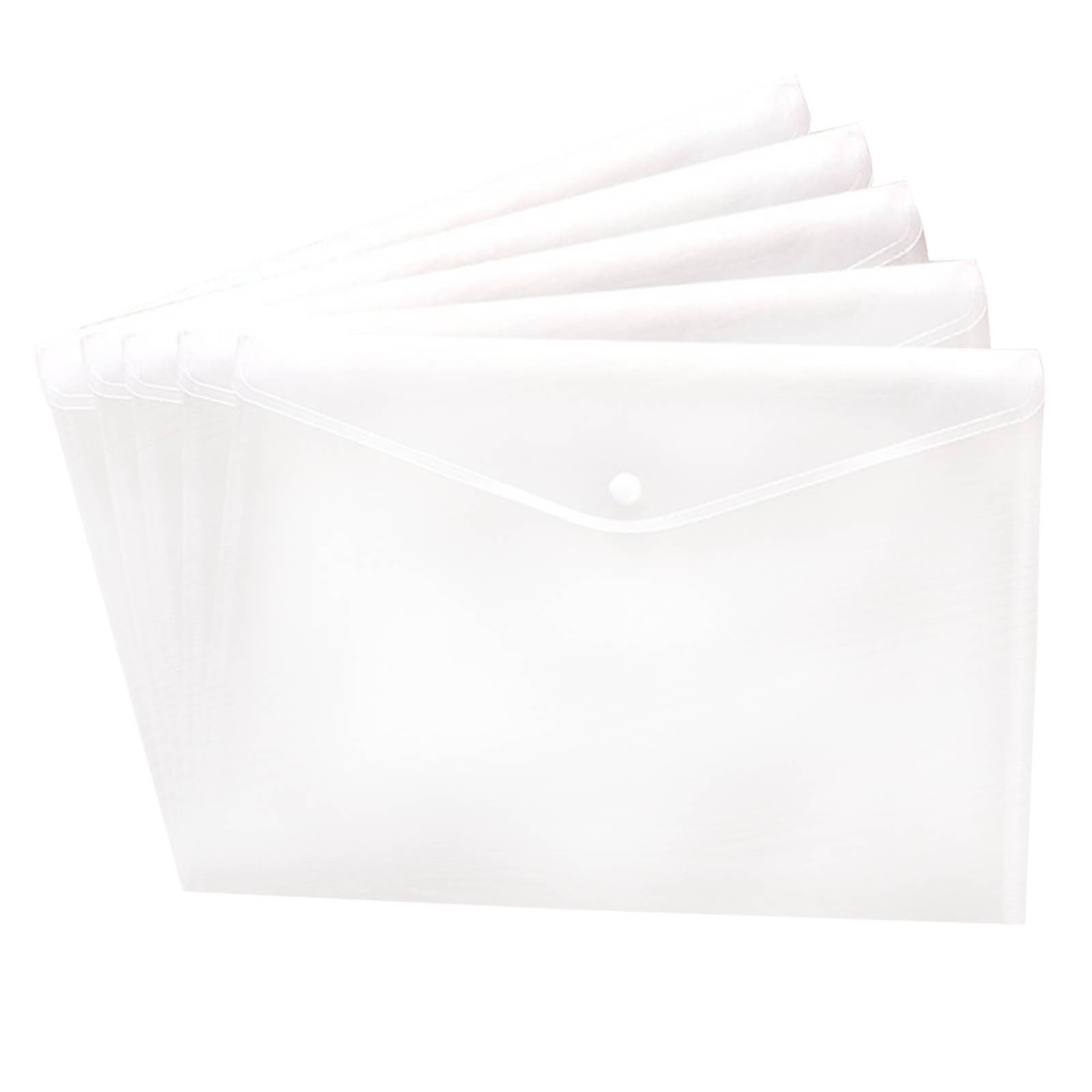 HALJEN 5 Piece Transparent Document Folder Transparent Archiving Envelope Envelope File Holder ...