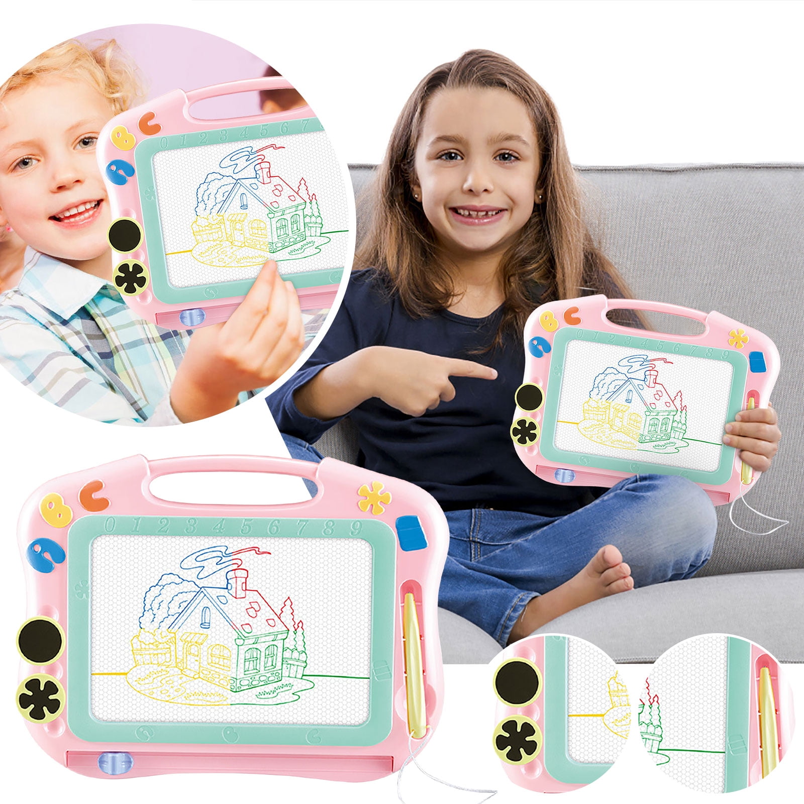 HALJEN Children Intelligence Toy Educational Erasable Drawing Board ...