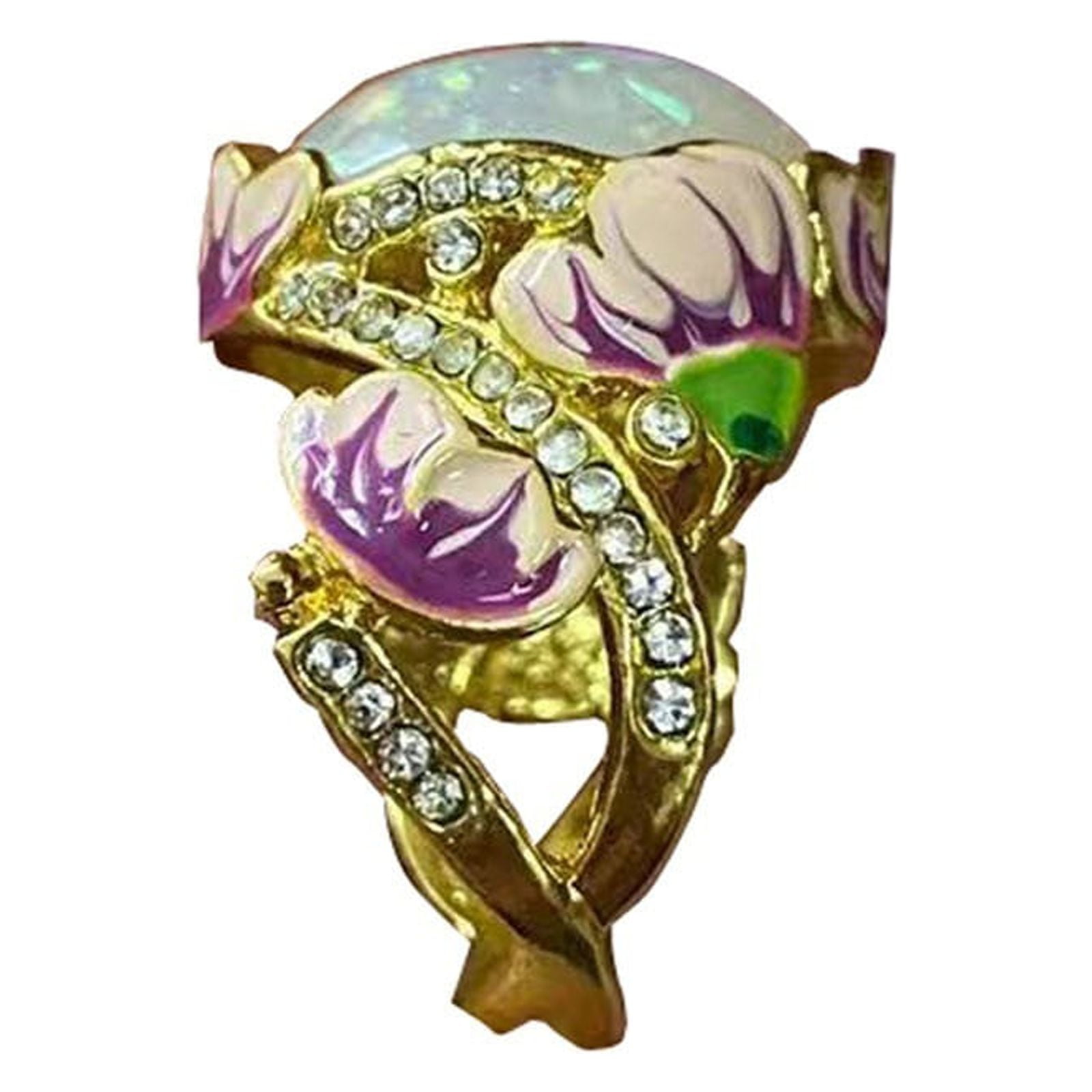 HALJEN Laye Rings Monastic Discipline Female Opening Ring Finger Ring ...