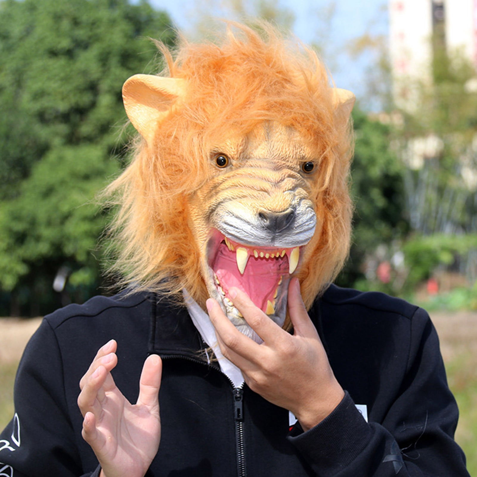 HALJEN Party Style Animal Latex Toys Head Prop Animal Latex Mud ...