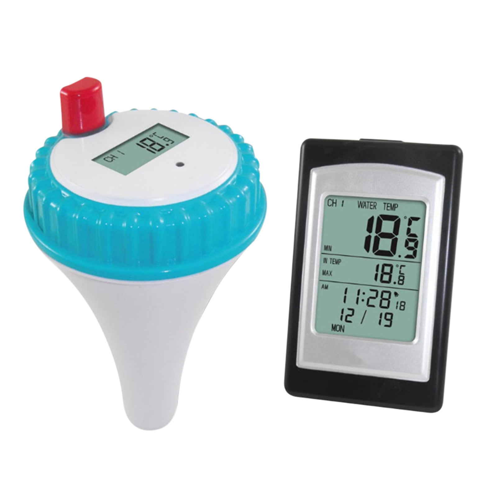 HALJEN Pool Wireless Floating Easy Read Remote Digital Outdoor Floating ...