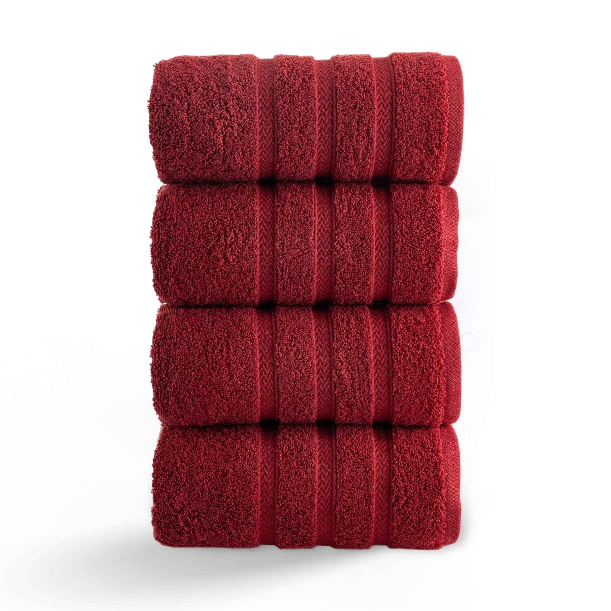 HALLEY Premium Turkish Bathroom Hand Towels (4 Pack) - 650 GSM, 100% ...
