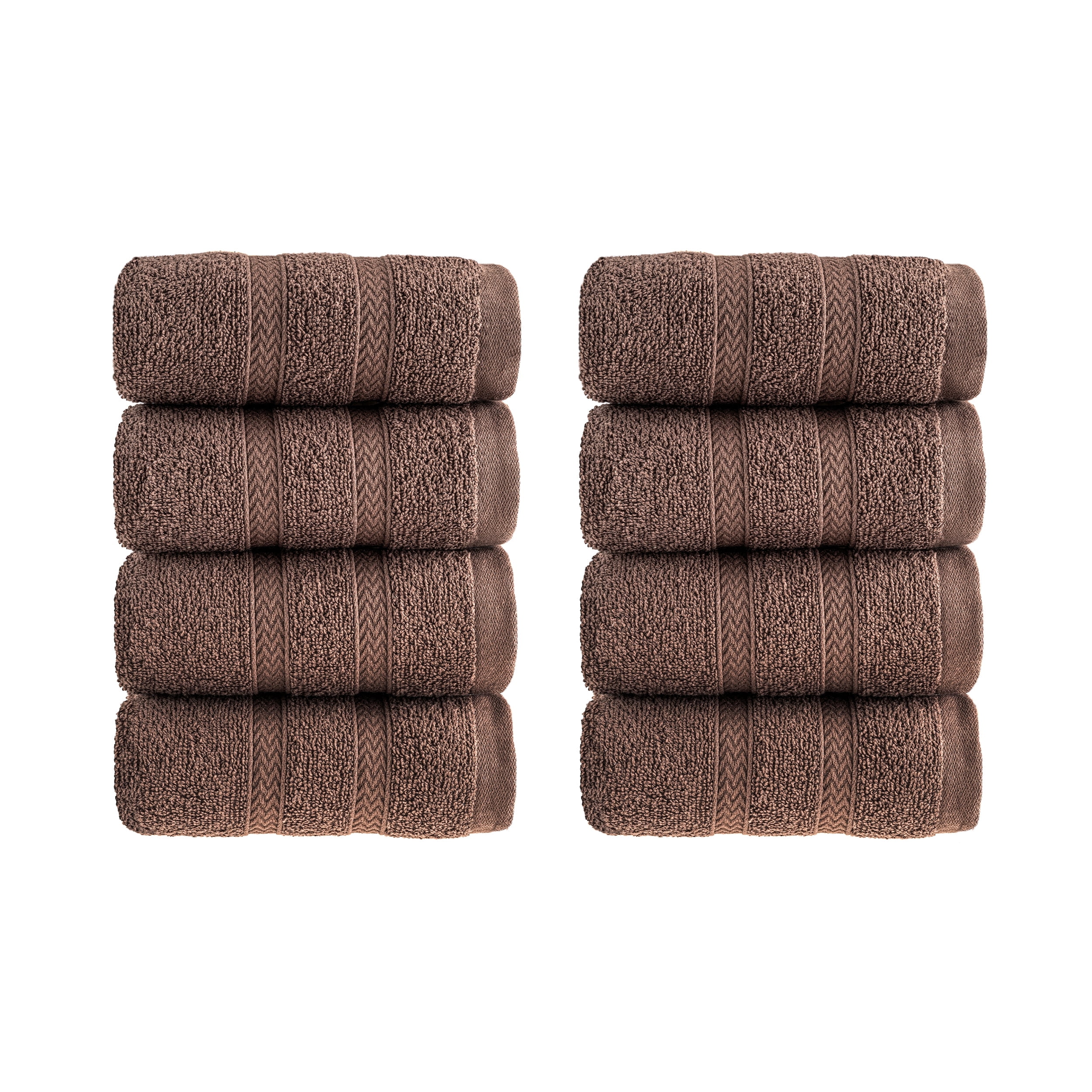 HALLEY Turkish 8 Pack Premium Washcloths (8 Pieces) 650 GSM Highly ...