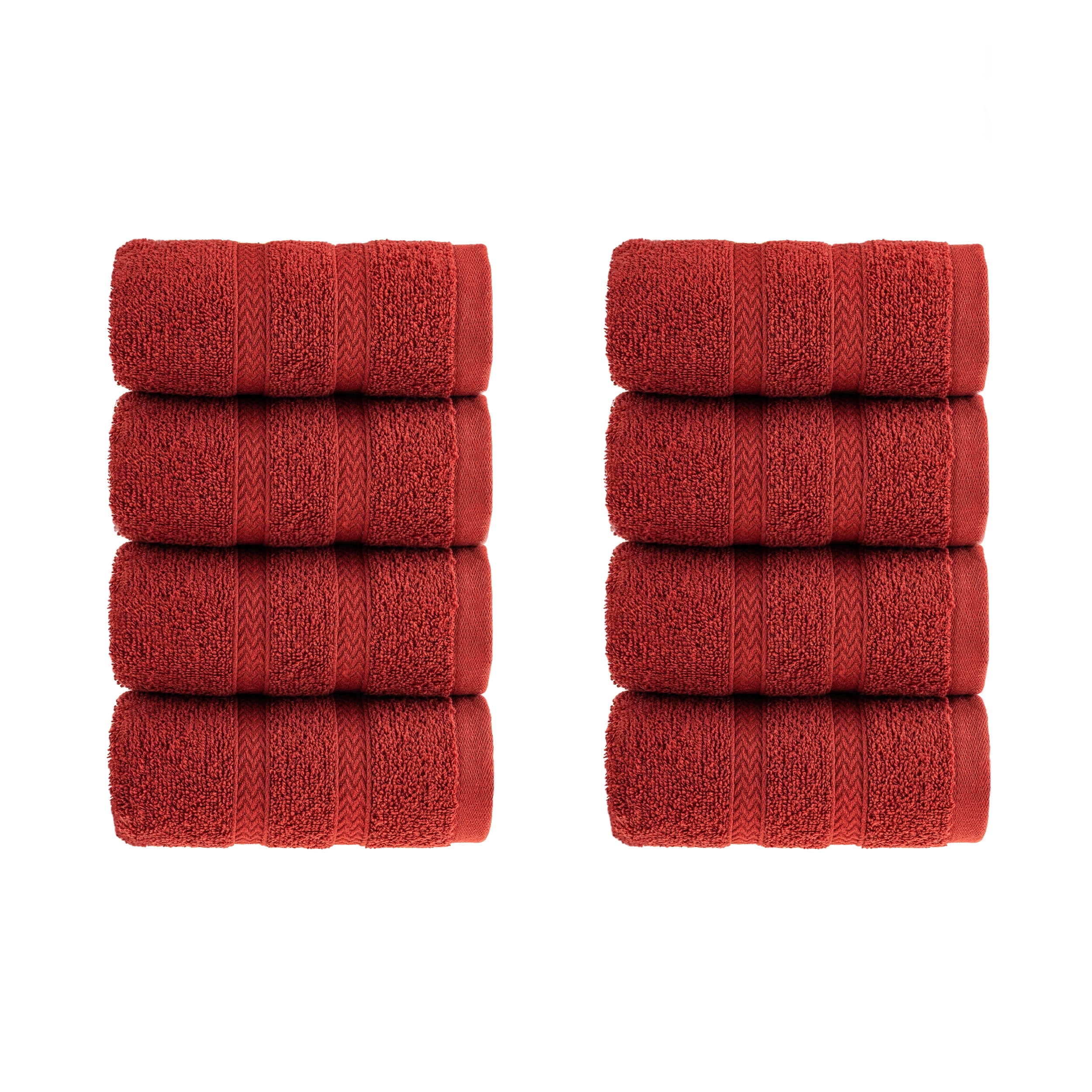 HALLEY Turkish 8 Pack Premium Washcloths (8 Pieces) 650 GSM Highly ...