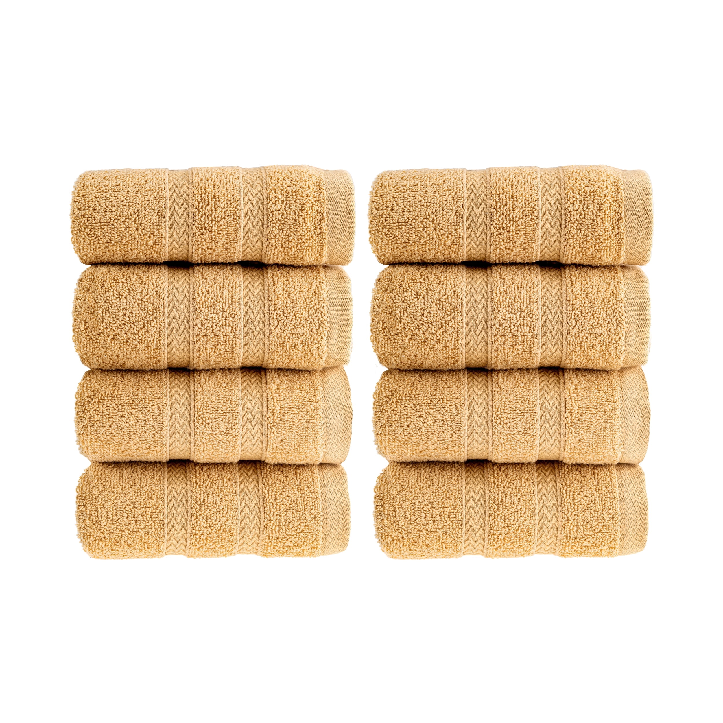 HALLEY Turkish 8 Pack Premium Washcloths (8 Pieces) 650 GSM Highly ...