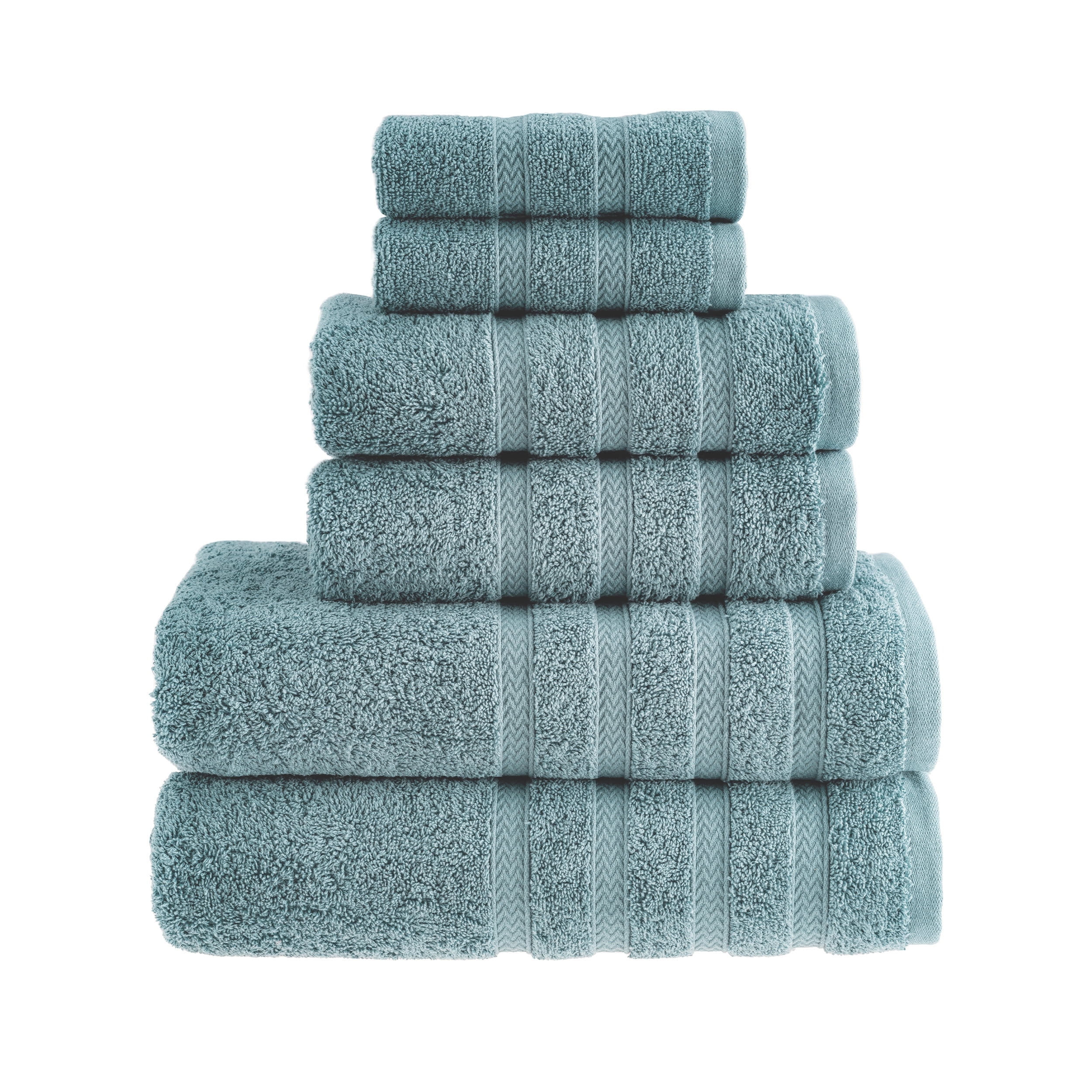 HALLEY Turkish Towels Set (6 Pieces) 650 GSM Highly Absorbent Super ...