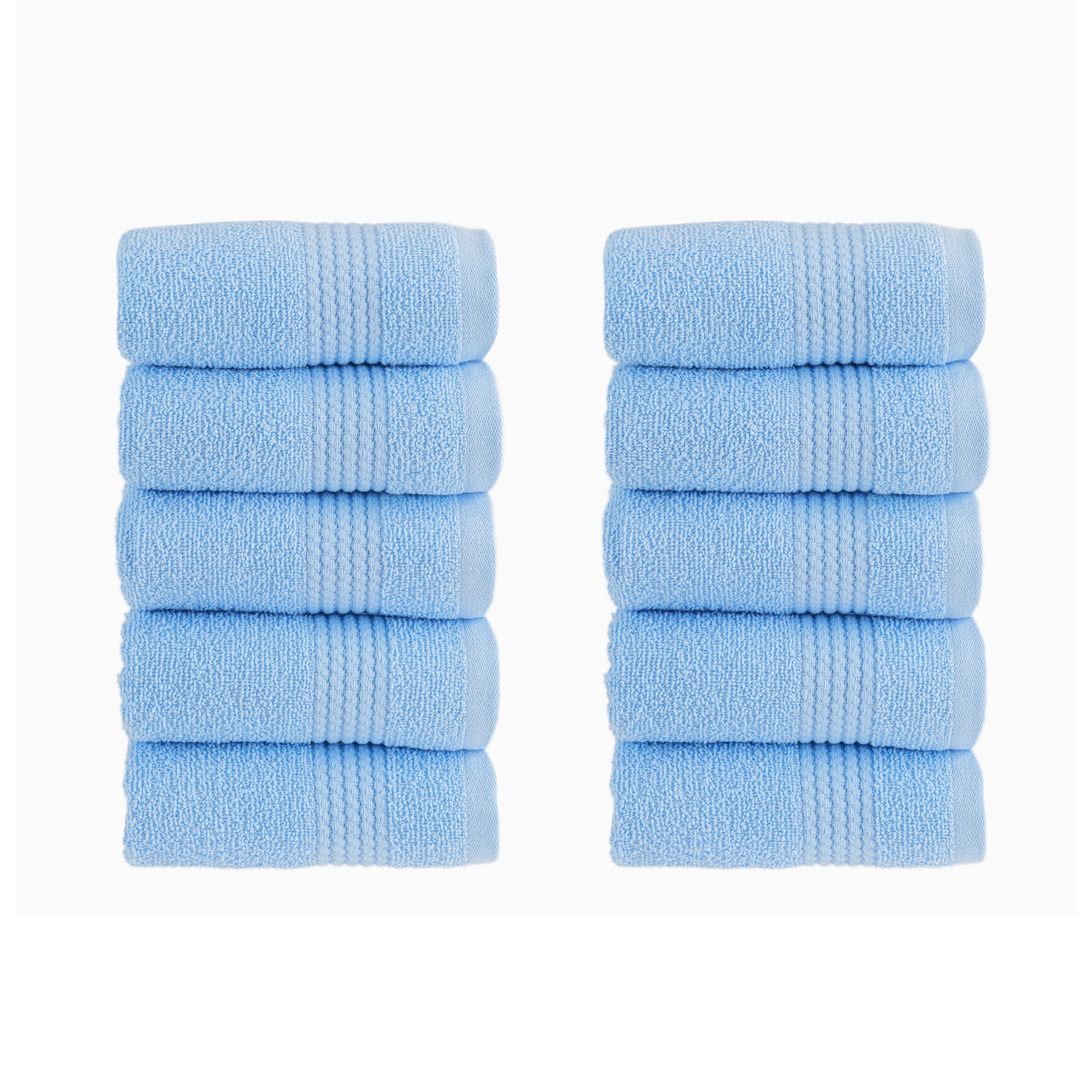 HALLEY Turkish Washcloths Set - 10 Pieces Washcloths Set, Ultra Soft ...