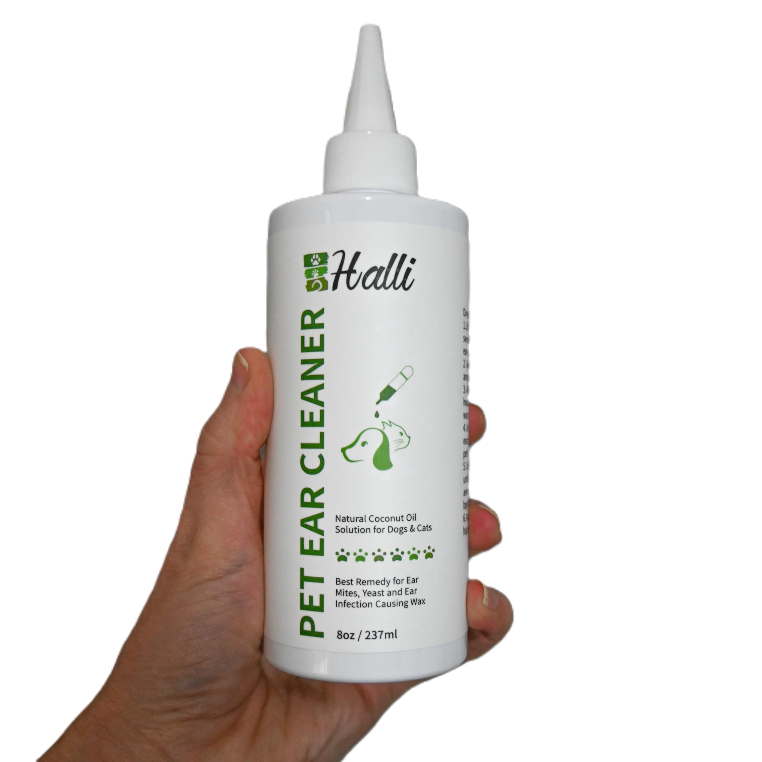 HALLI Jamaican Inspired Plant-Based Dog Ear Cleaner with Coconut Oil ...