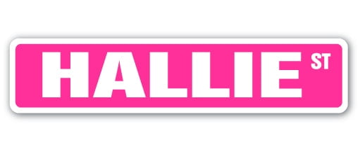 HALLIE Street Sign Childrens Name Room Sign | Indoor/Outdoor | 30" Wide ...